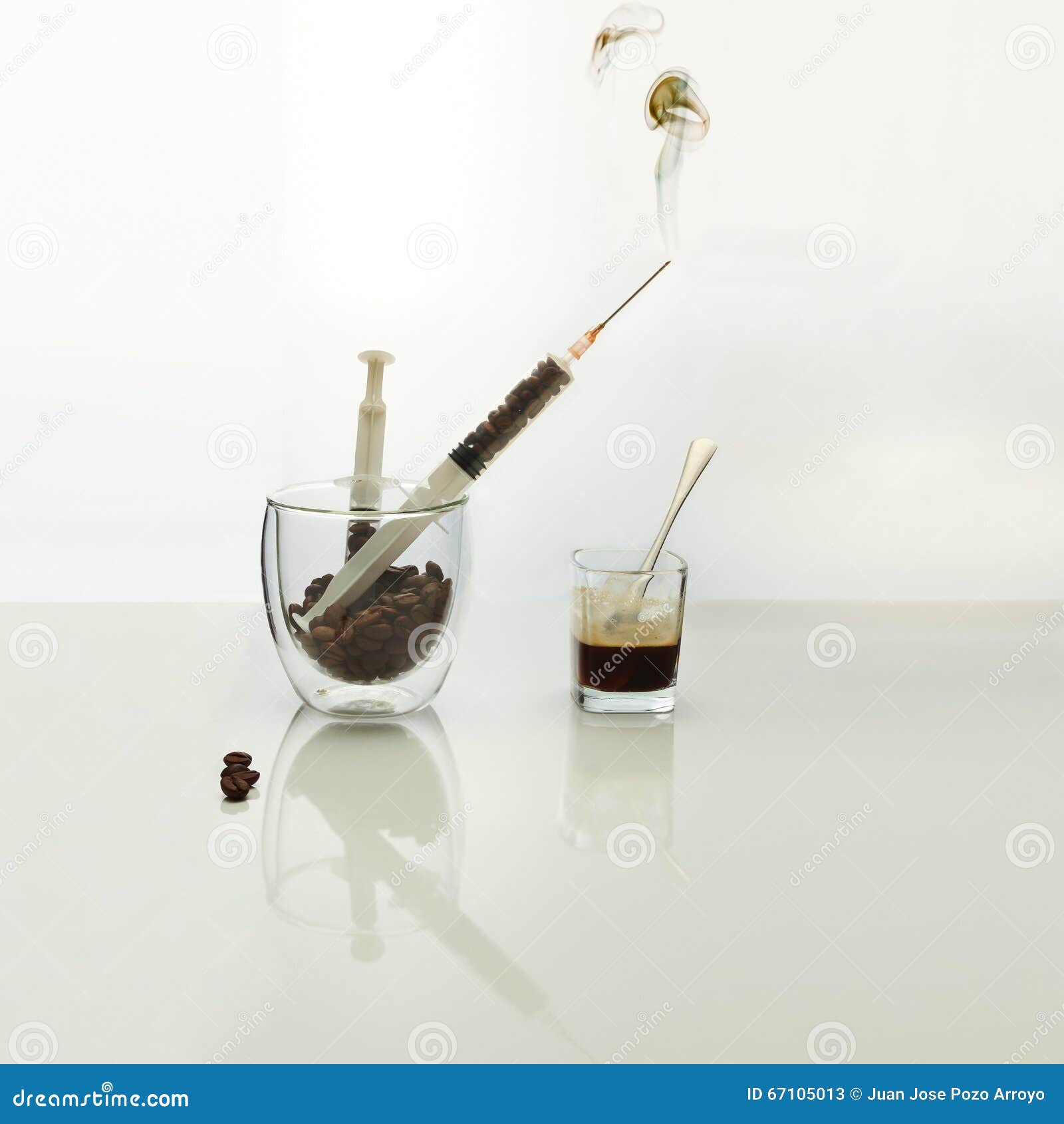 Coffee intravenous drug. stock image. Image of grief - 67105013