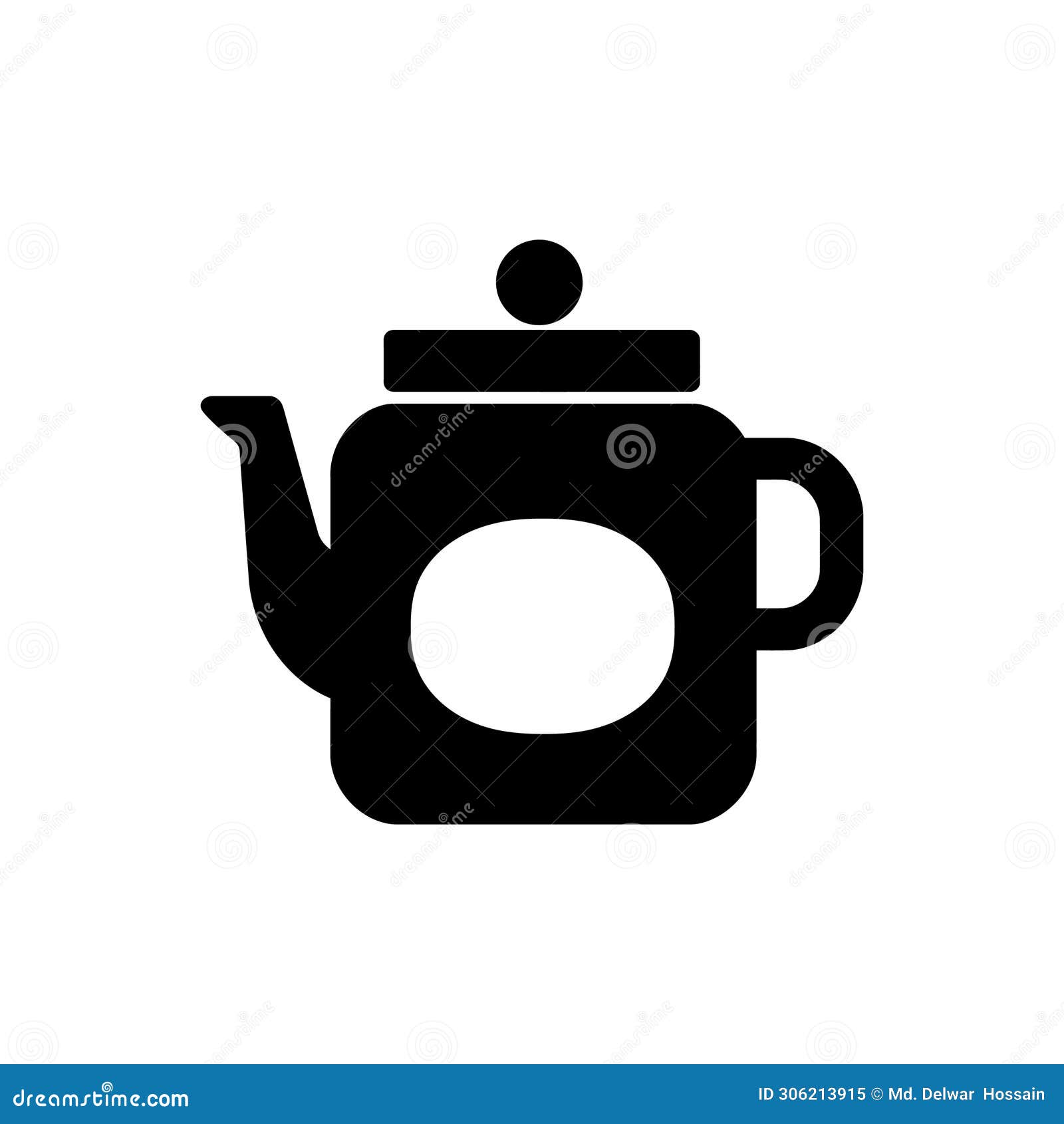 Coffee kettle icon stock vector. Illustration of vector - 306213915