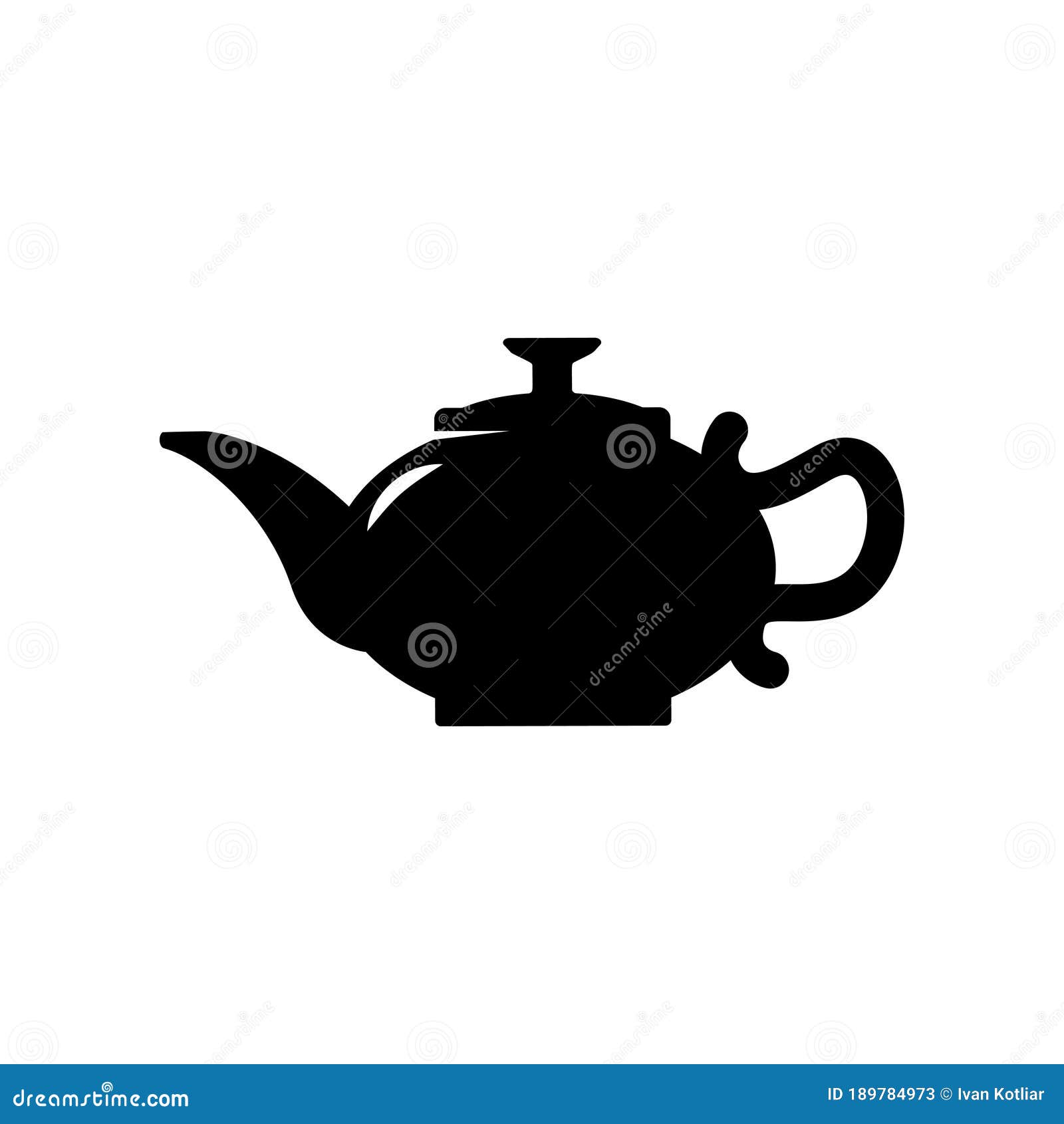 Coffee Kettle Illustration Isolated on White. Design for Logo, Label ...
