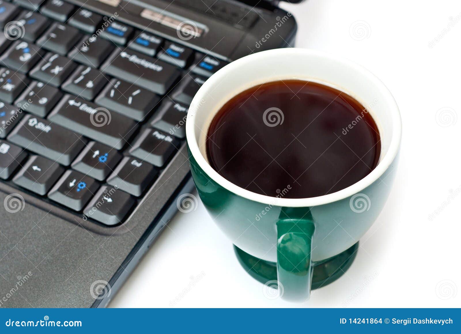 Coffee and keyboard stock photo. Image of progress, internet - 14241864