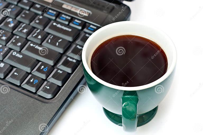 Coffee and keyboard stock photo. Image of progress, internet - 14241864