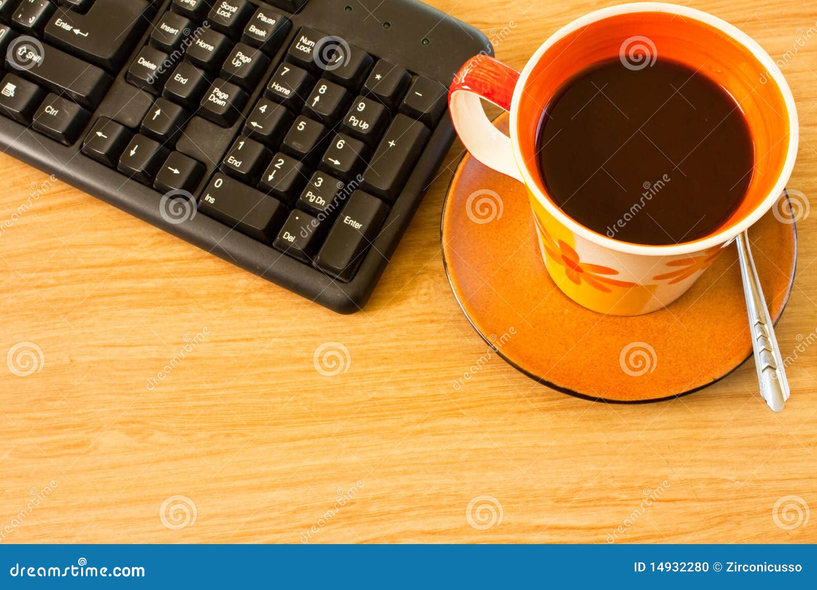 Coffee and keyboard stock photo. Image of corporate, business - 14932280