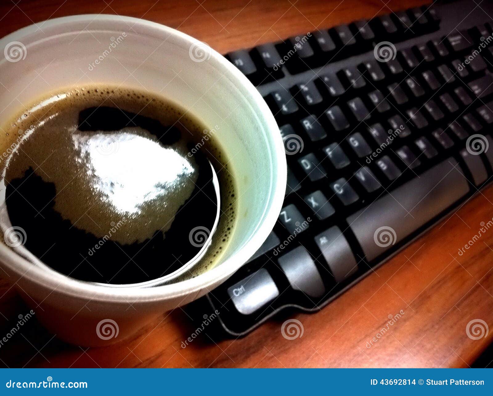 Coffee and Keyboard stock photo. Image of coffee, morning - 43692814