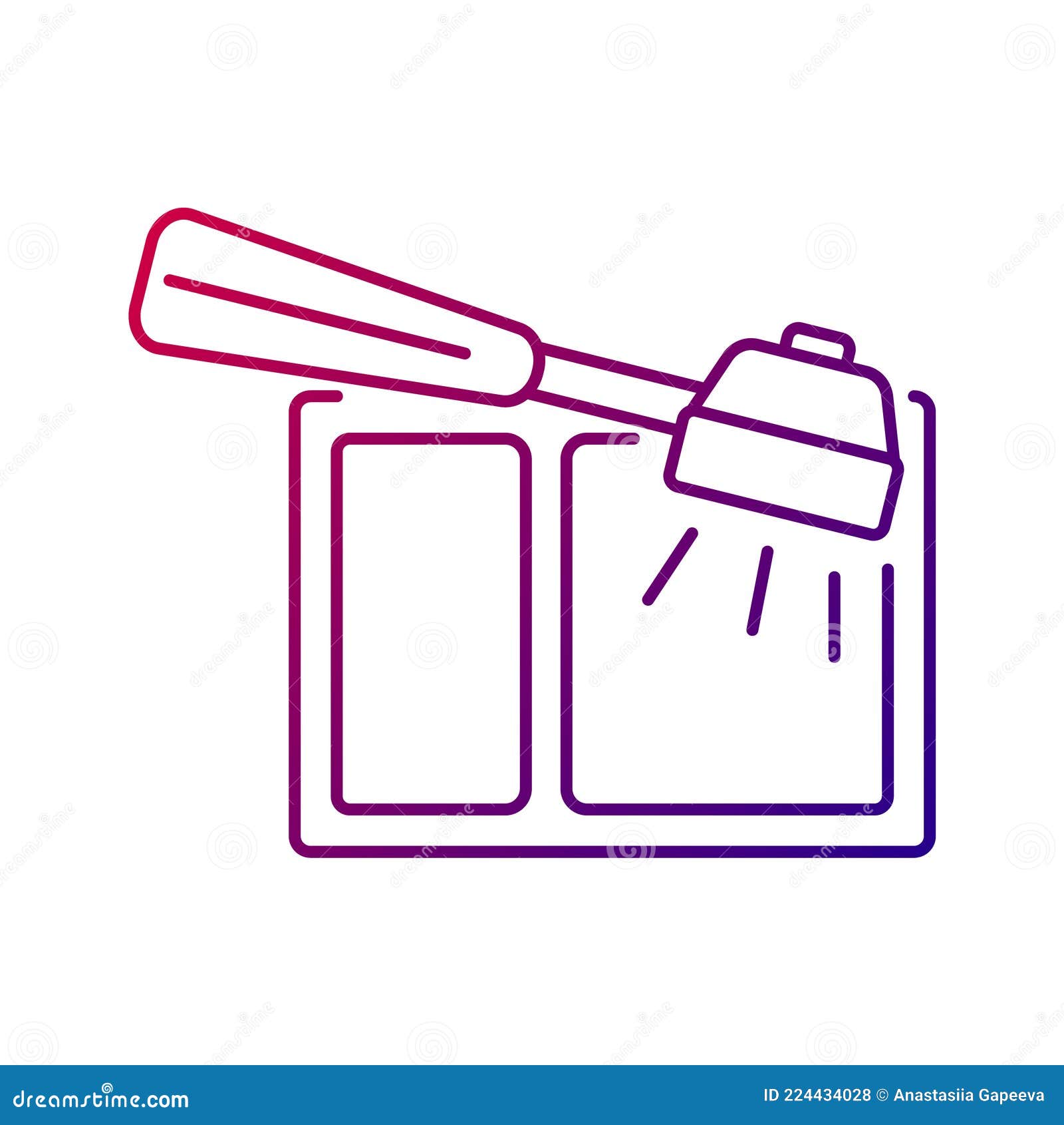 Coffee Knock Box Outline Icon. Container for Dumping Processed Ground ...