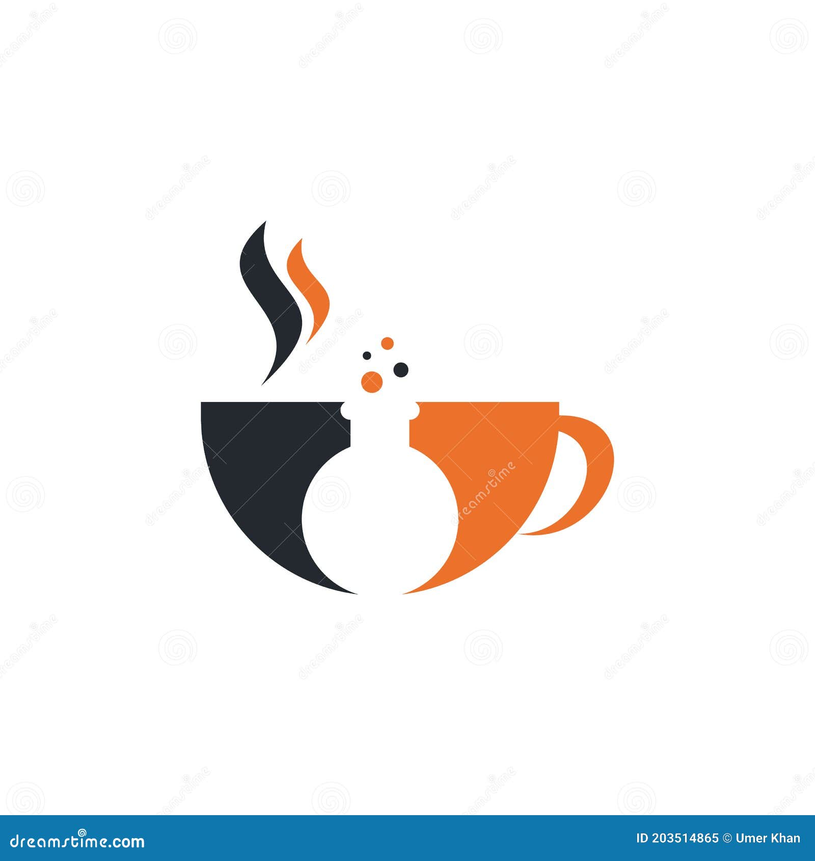 Coffee Lab Logo Design Vector Template. Stock Vector - Illustration of ...