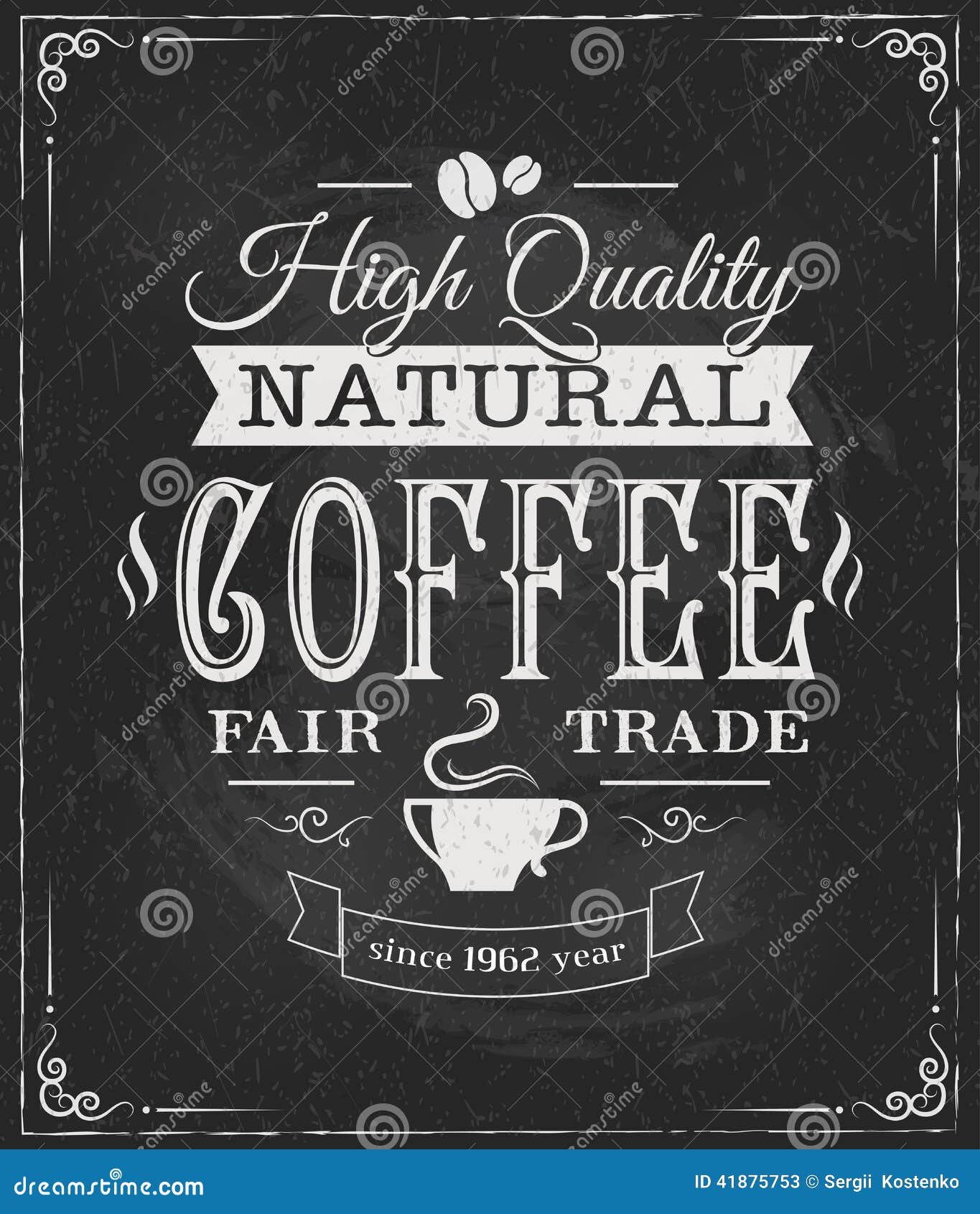 Coffee Cup Label Vector Illustration | CartoonDealer.com #21020706