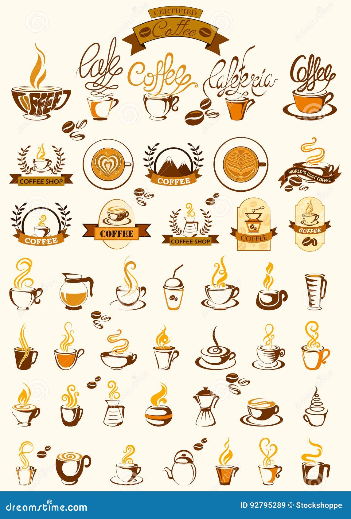 Coffee Label Tag Sticker for Advertisement Stock Vector - Illustration ...