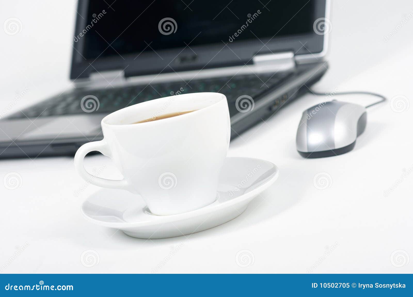 Coffee and laptop stock image. Image of close, computer - 10502705