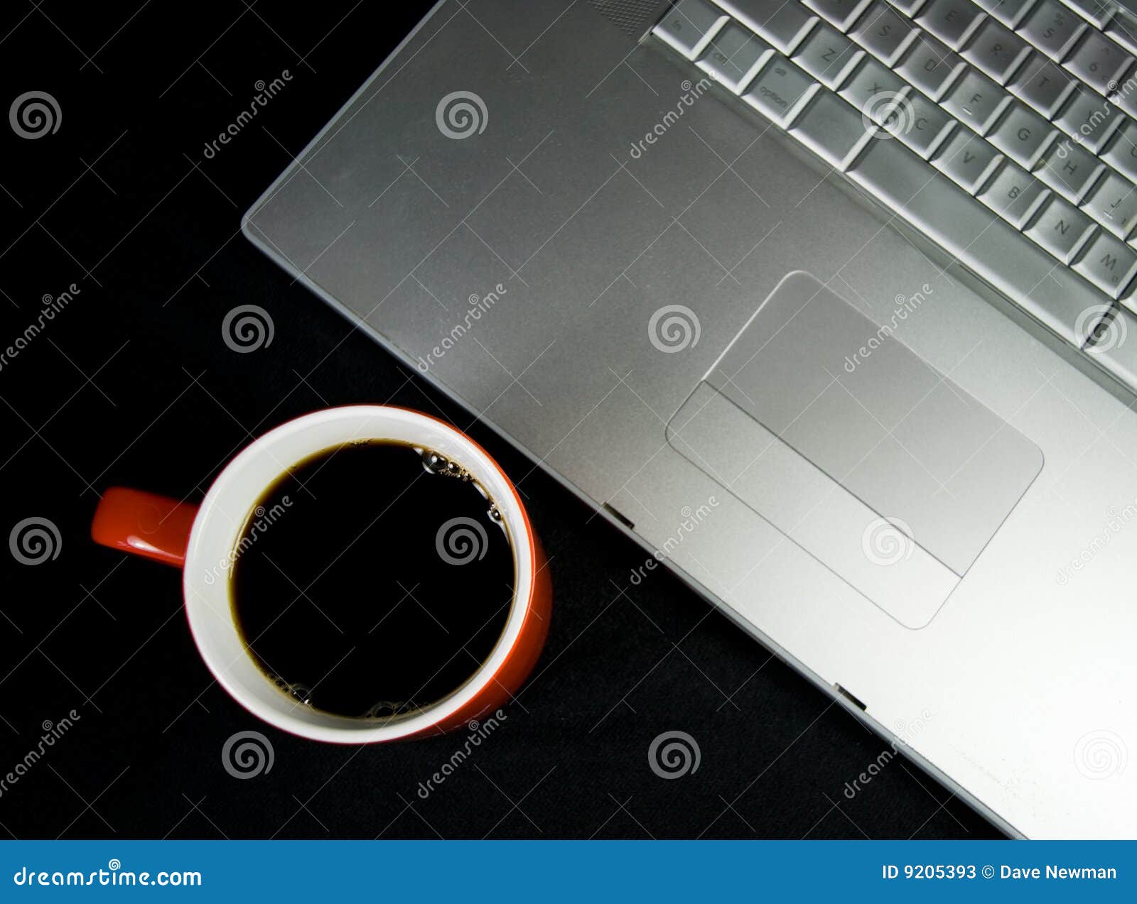 Coffee and laptop computer stock image. Image of office - 9205393