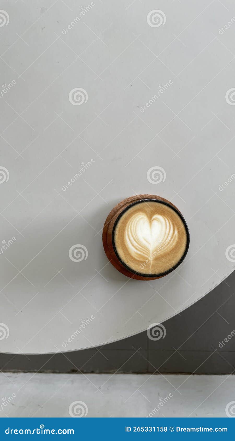 Coffee Latte Art Beautiful Pottery Glass Stock Photo - Image of latte ...