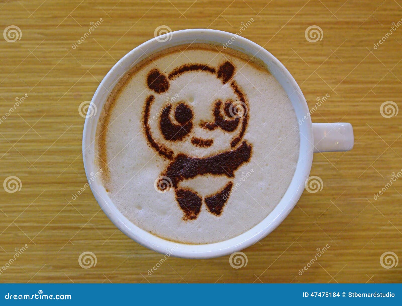 Coffee with Latte Art To Create Image of Panda Stock Photo - Image of ...