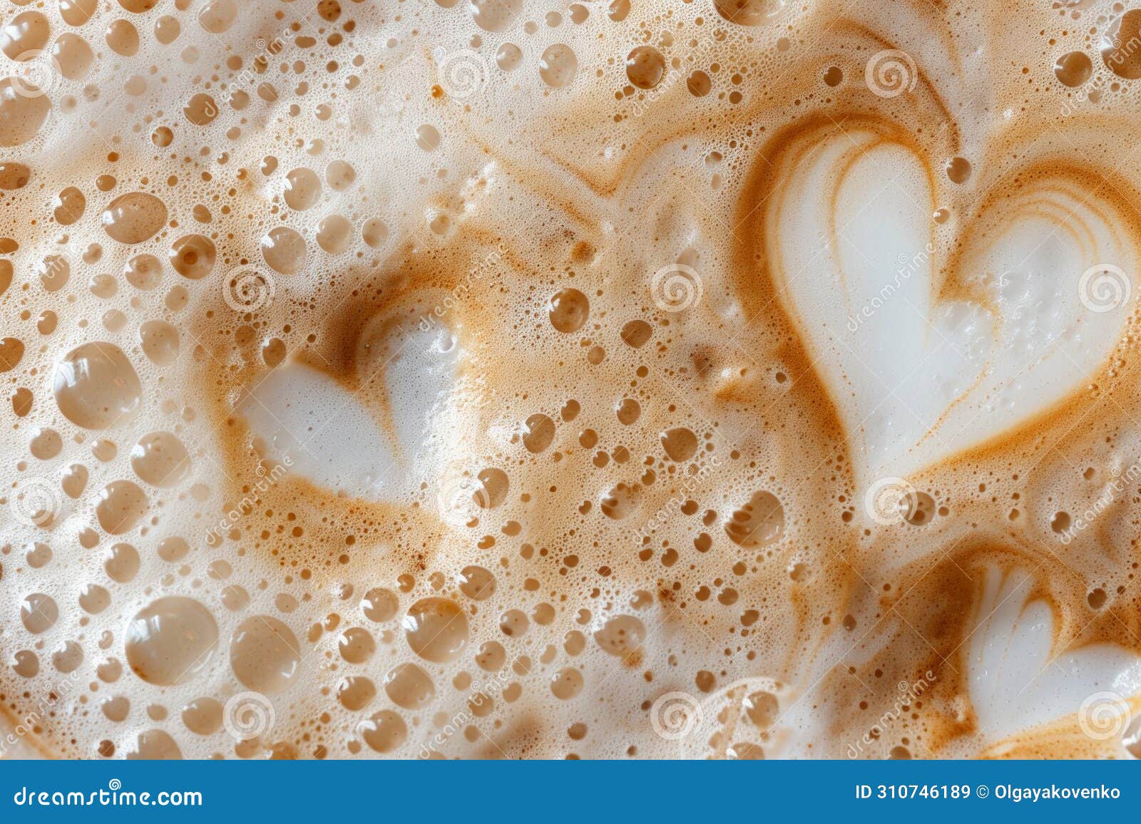 Coffee Latte Foam Texture Background Close Up View Stock Illustration ...