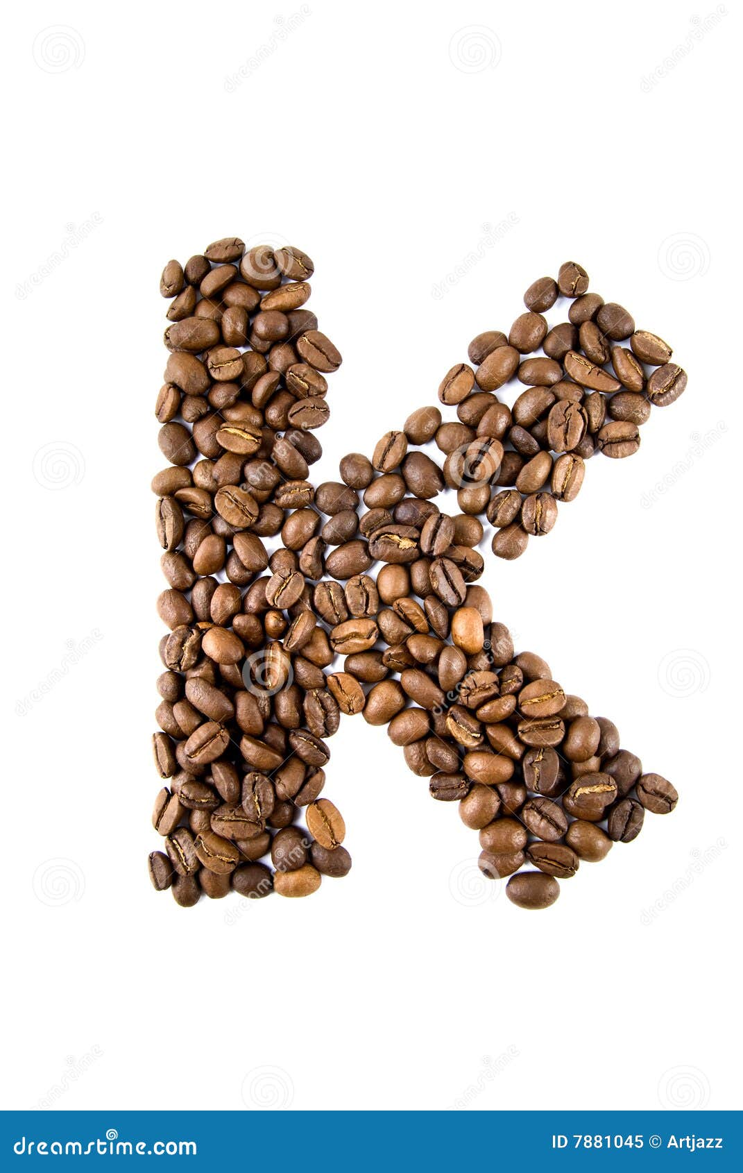 Coffee Letter K Isolated on White Stock Image - Image of espresso ...