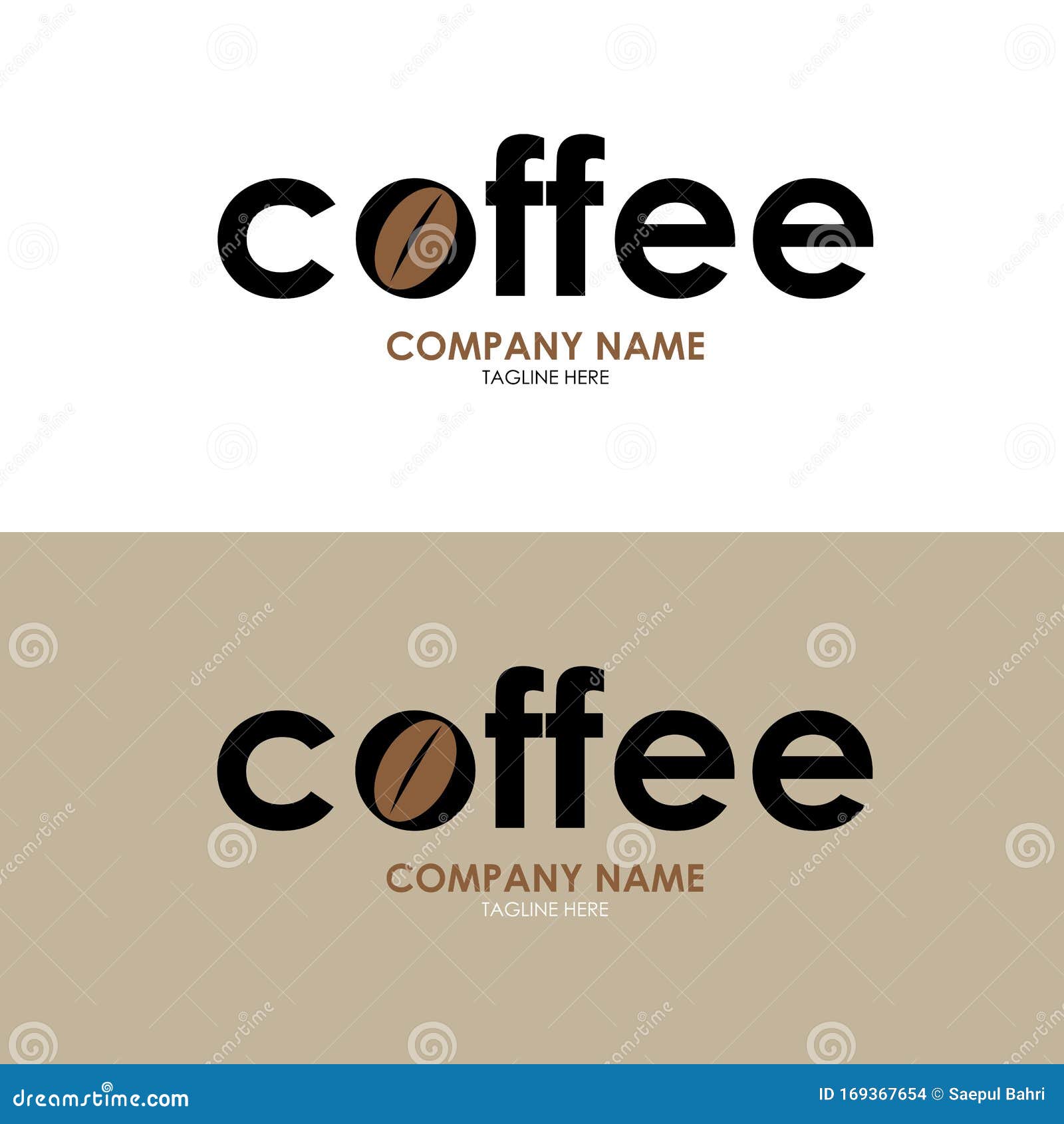 Coffee Letter Logo Vector Design Stock Vector - Illustration of badge ...