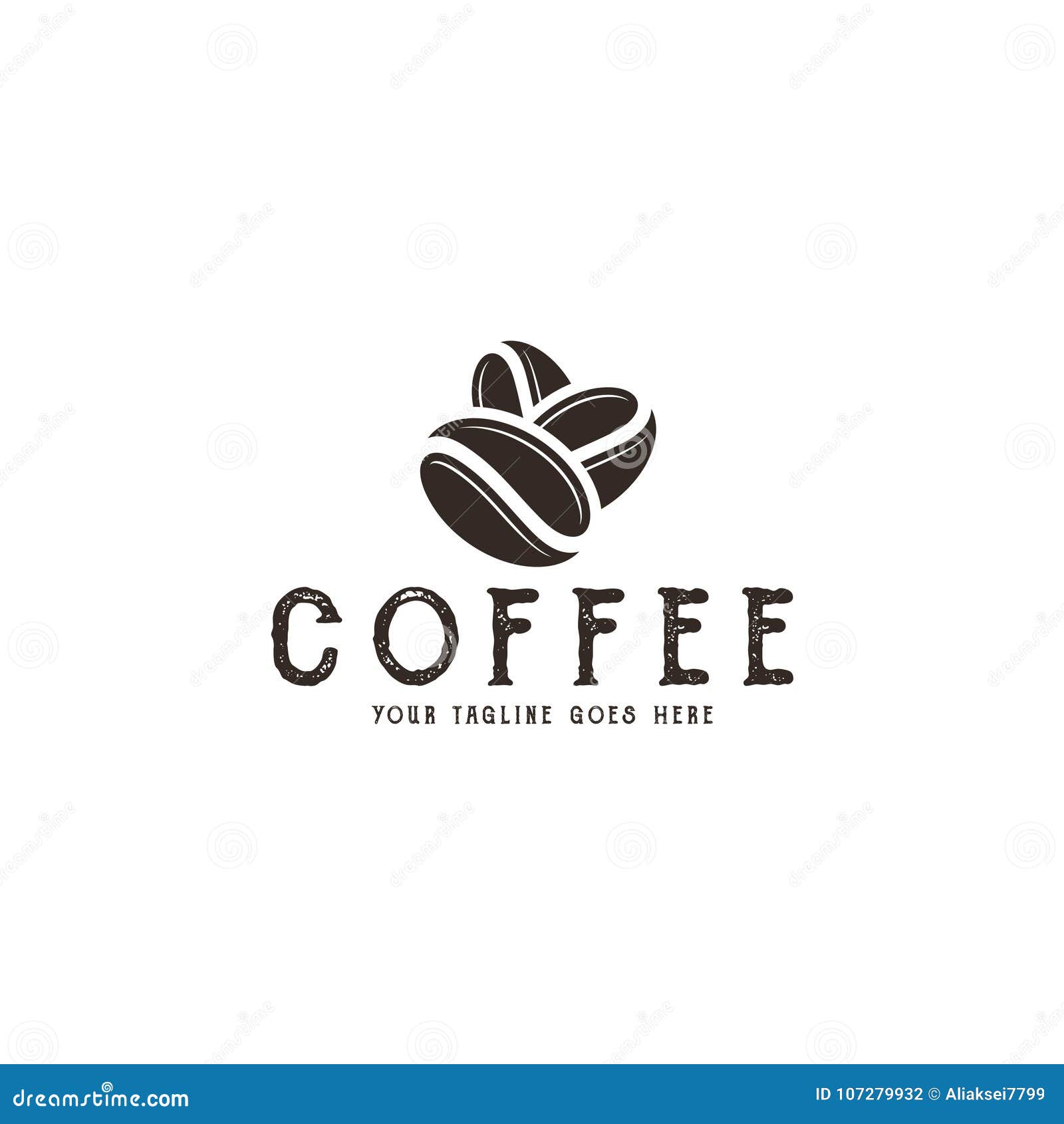 Coffee. Logo stock vector. Illustration of grain, unusual - 107279932