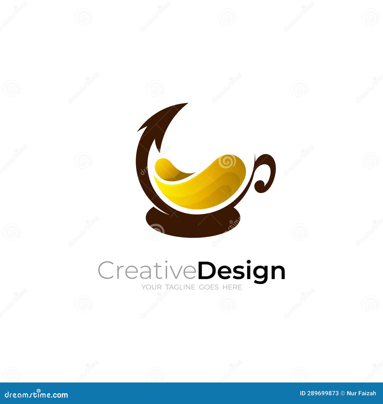 Coffee Logo and Arrow Design Combination, Mug Logos Stock Vector ...