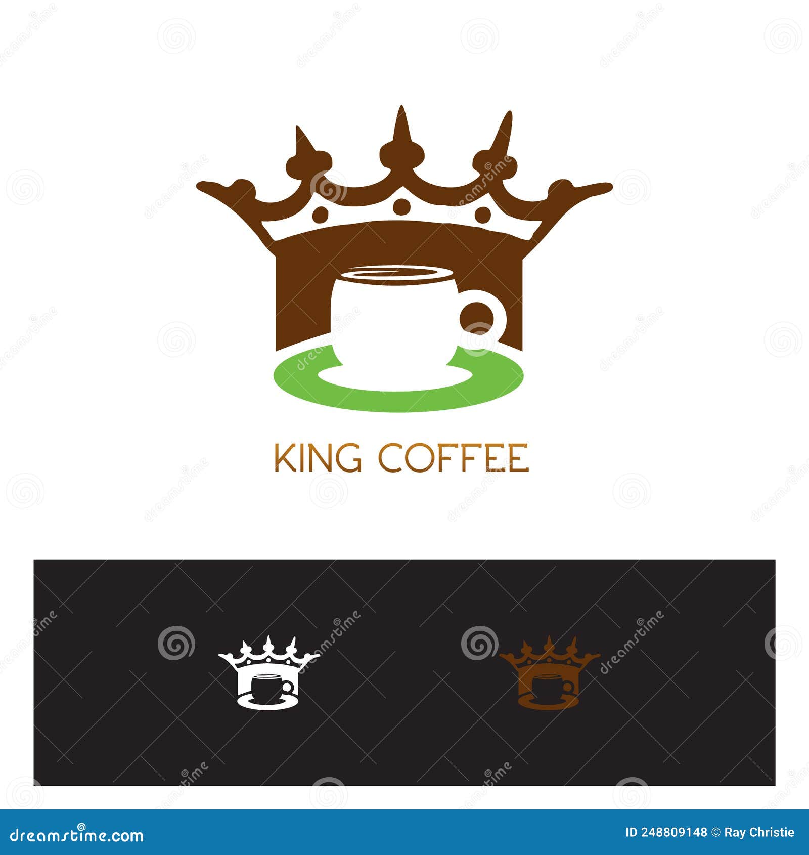 Coffee logo with crown stock vector. Illustration of abstract - 248809148