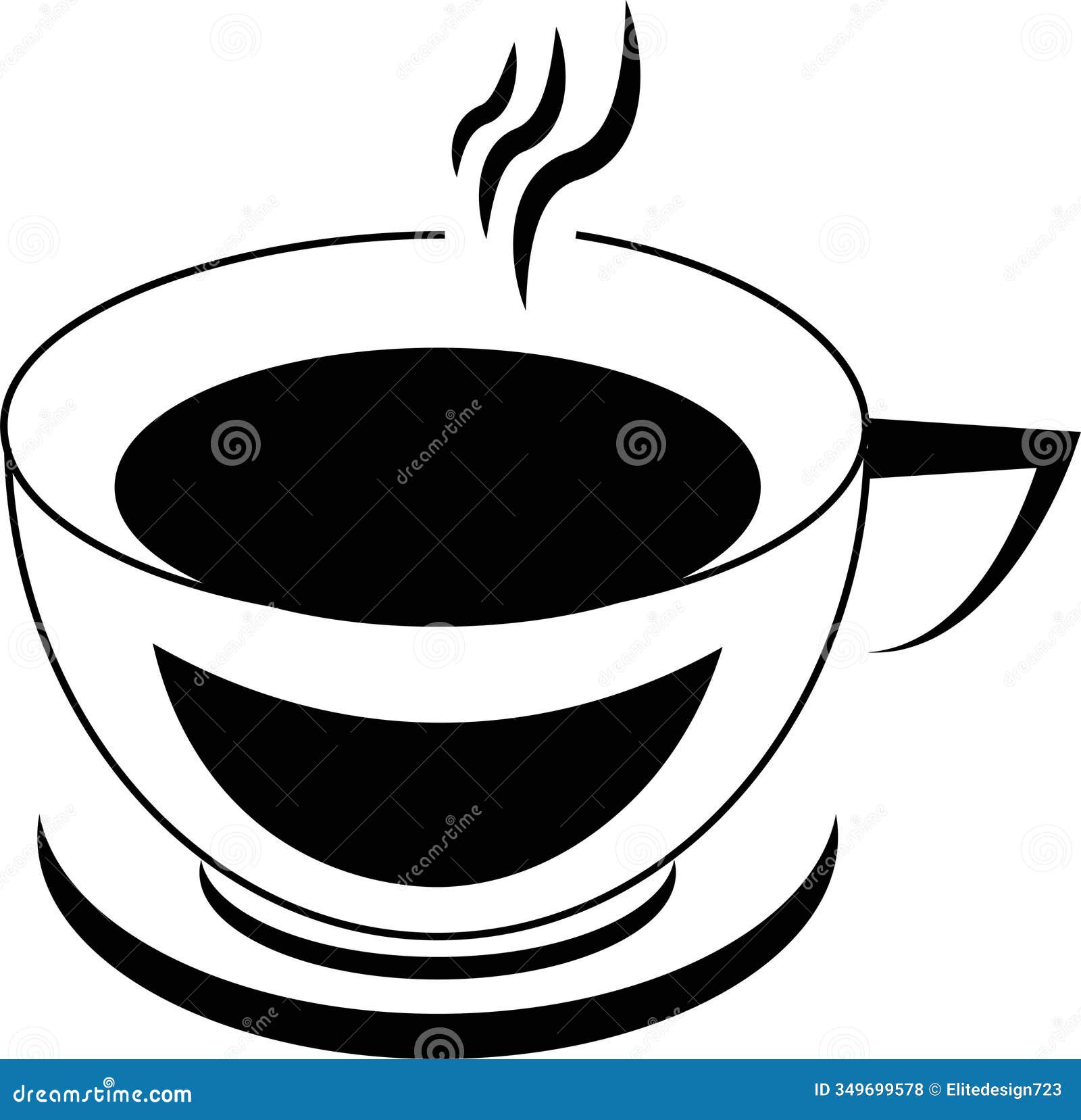 Coffee Vector Art Design, Creative Drawing Idea Stock Illustration ...