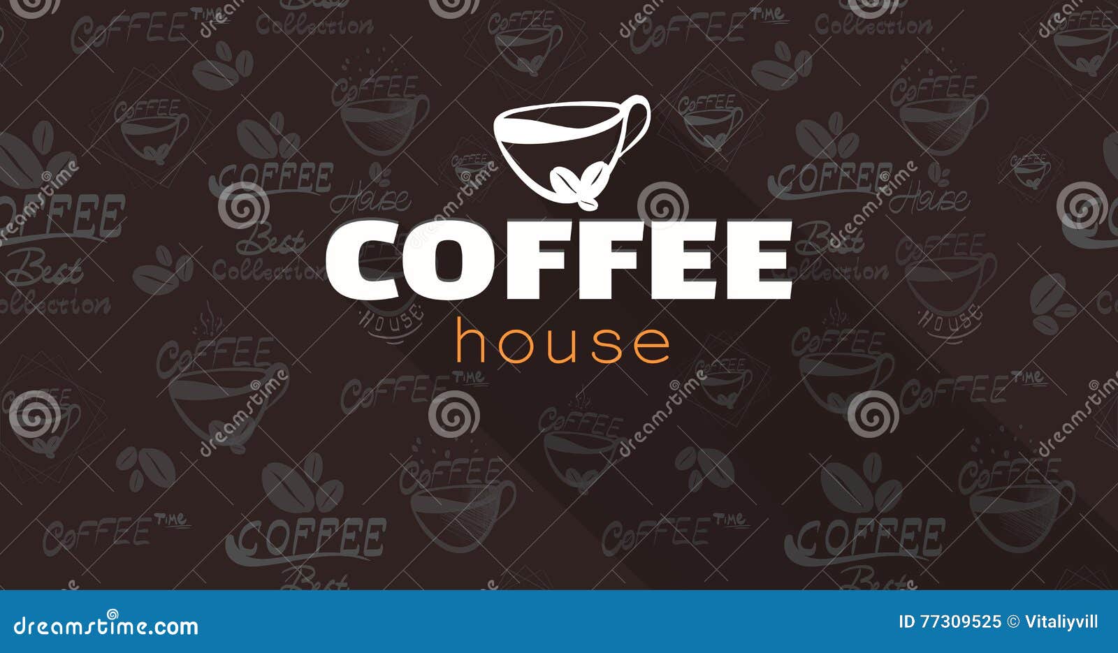 Coffee Logo Text Background Vector. Perfect Design for Headline, and ...