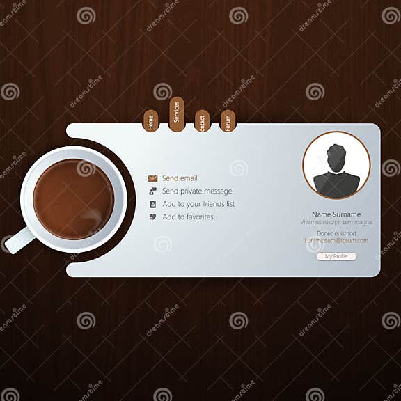 Coffee and Lounge Website Design Template Stock Vector - Illustration ...
