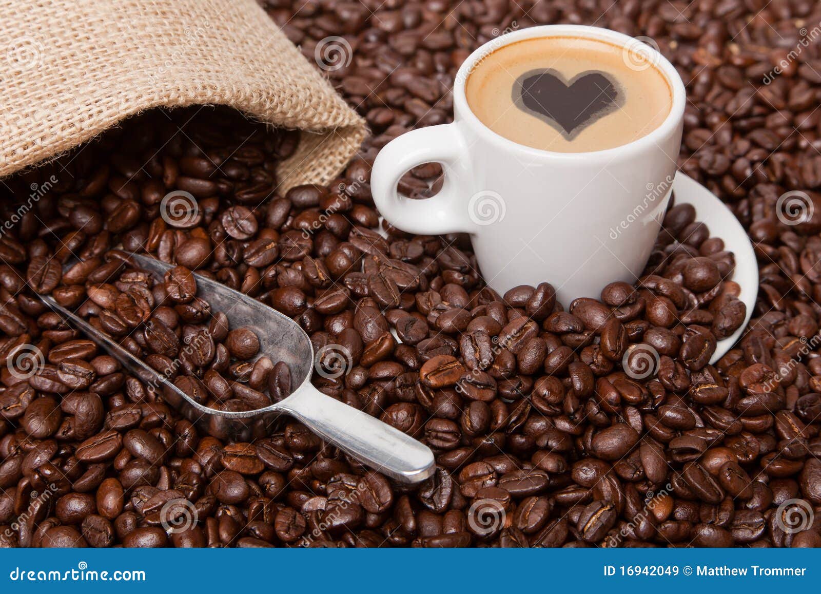 Coffee Love stock image. Image of studio, heart, beverage - 16942049