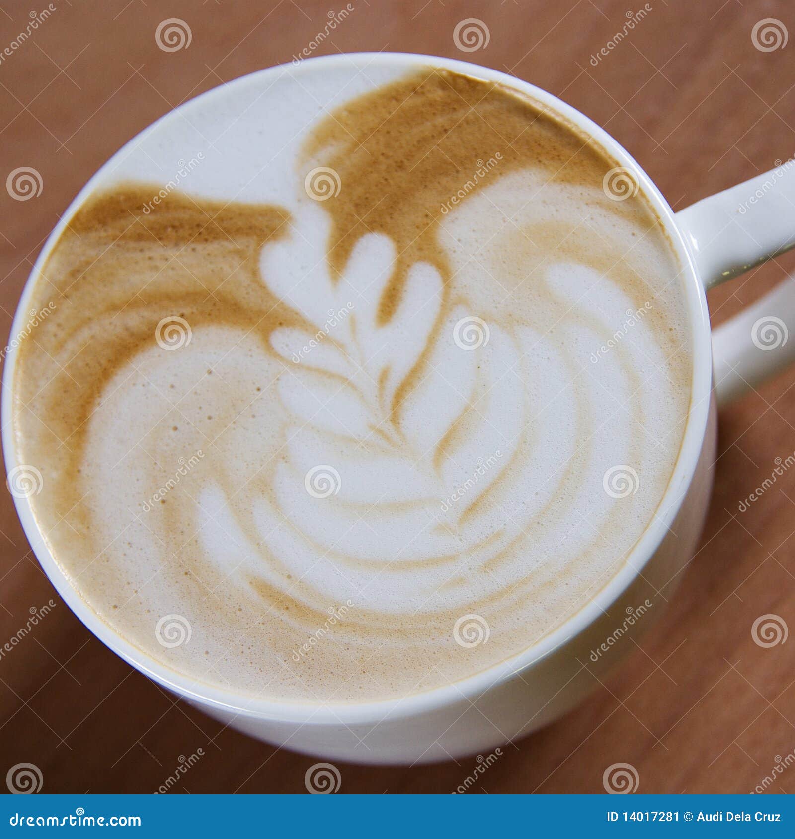 Coffee with lovely Rosetta stock image. Image of crema - 14017281