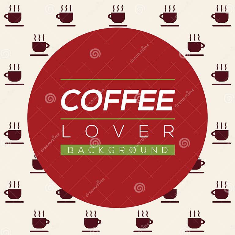 Coffee Lover Background. stock vector. Illustration of drink - 56134970