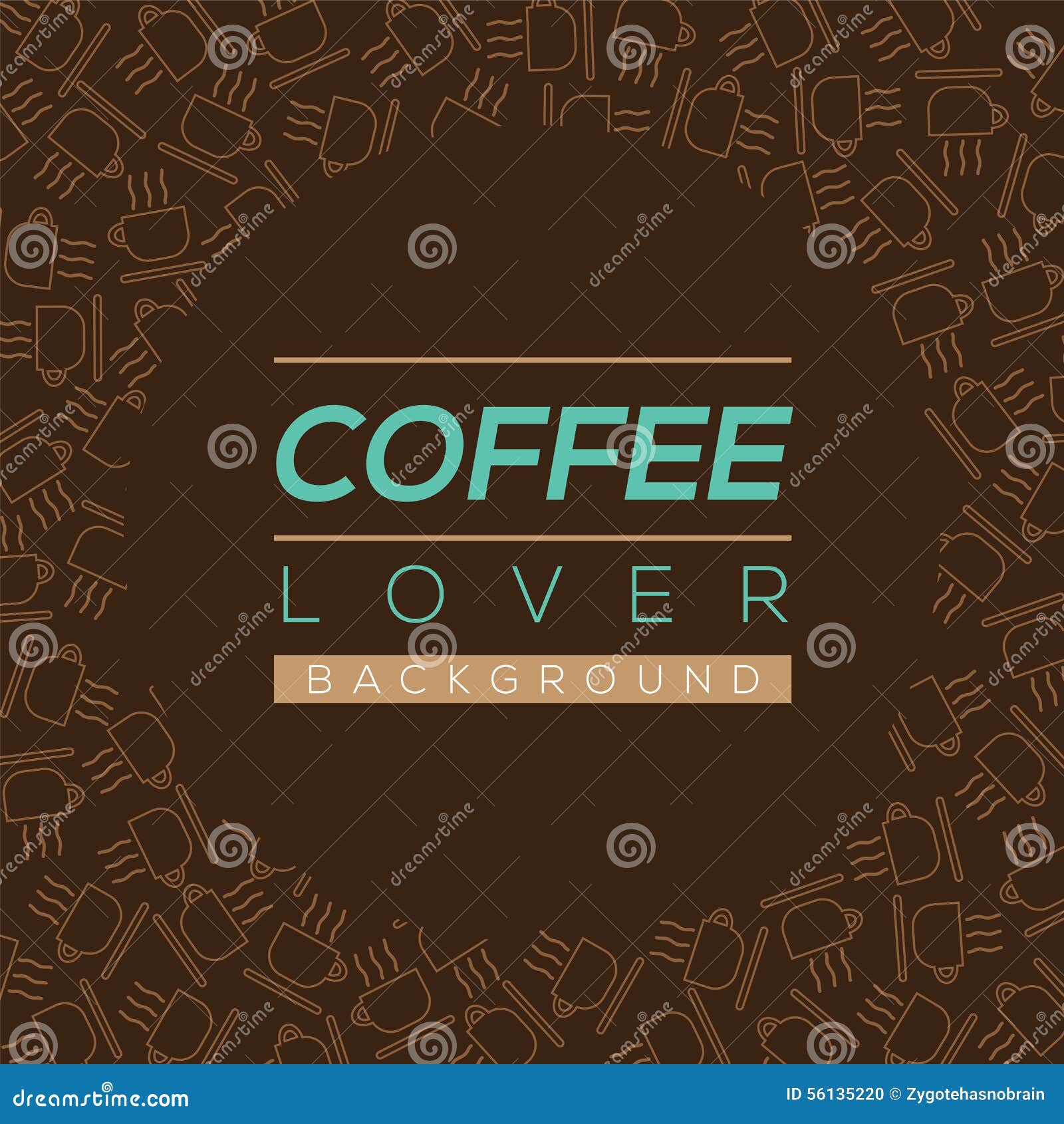 Coffee Lover Background. stock vector. Illustration of espresso - 56135220