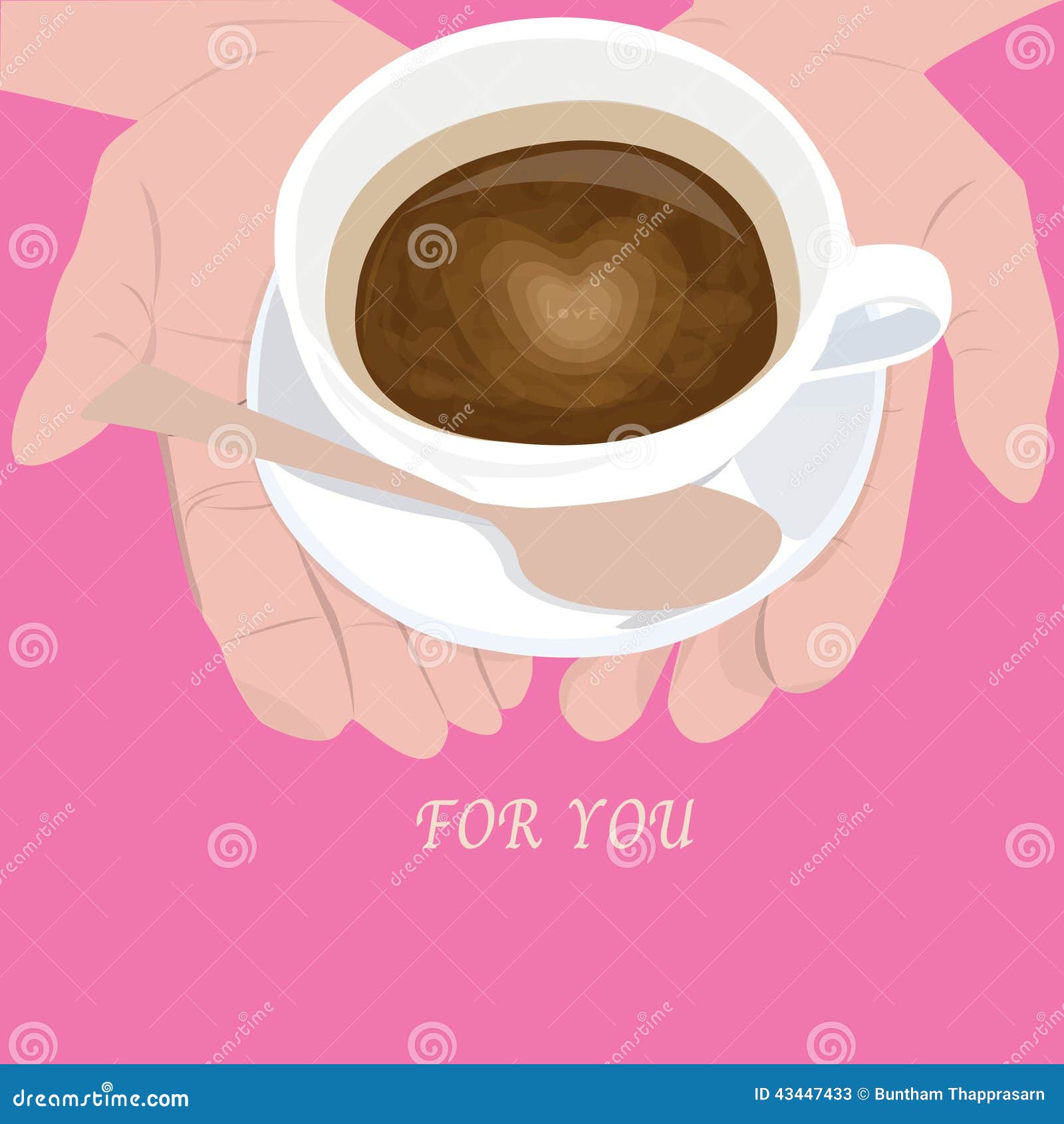 Coffee lover stock illustration. Illustration of square - 43447433