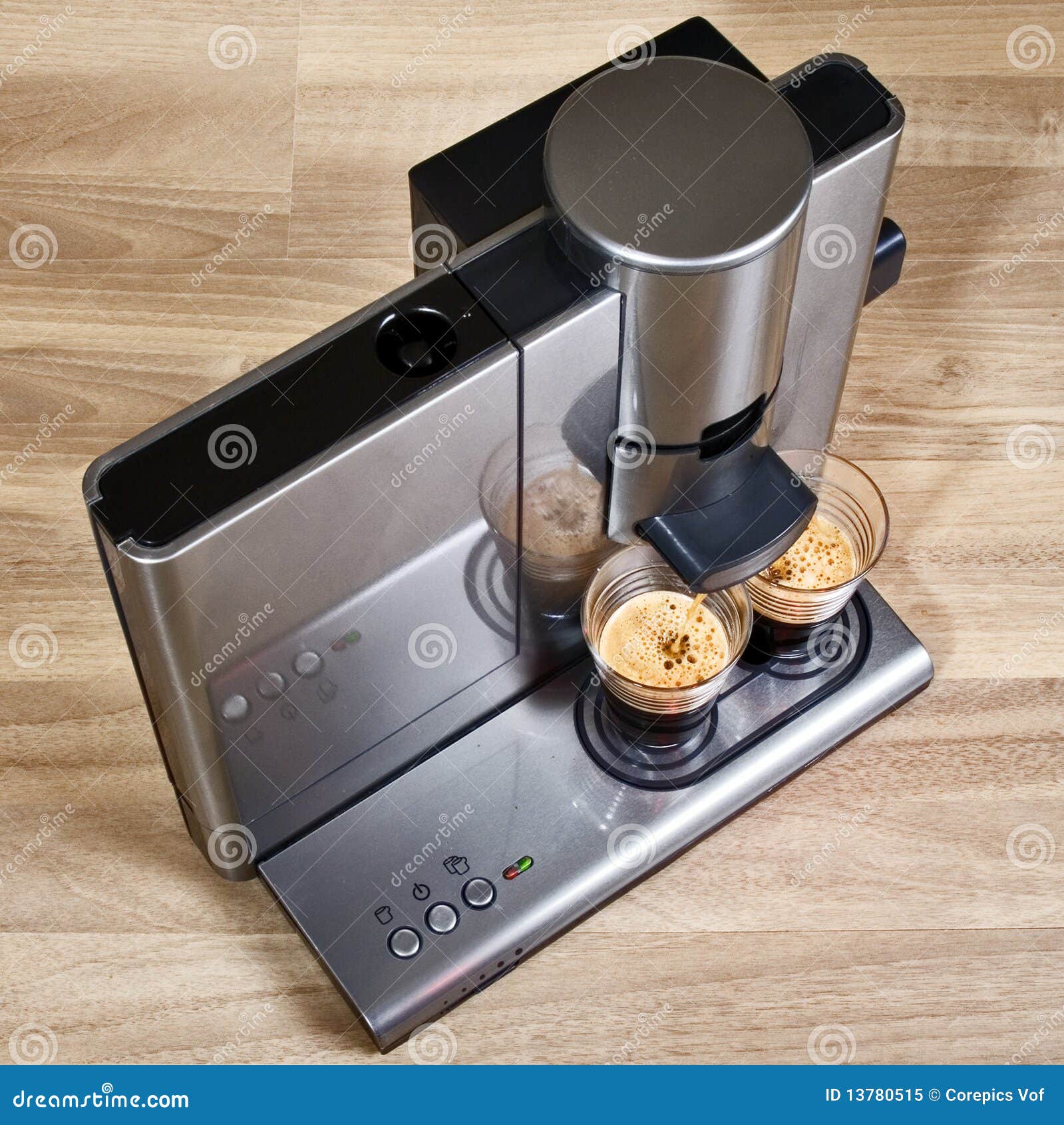 Coffee machine stock image. Image of wood, steel, dripping - 13780515