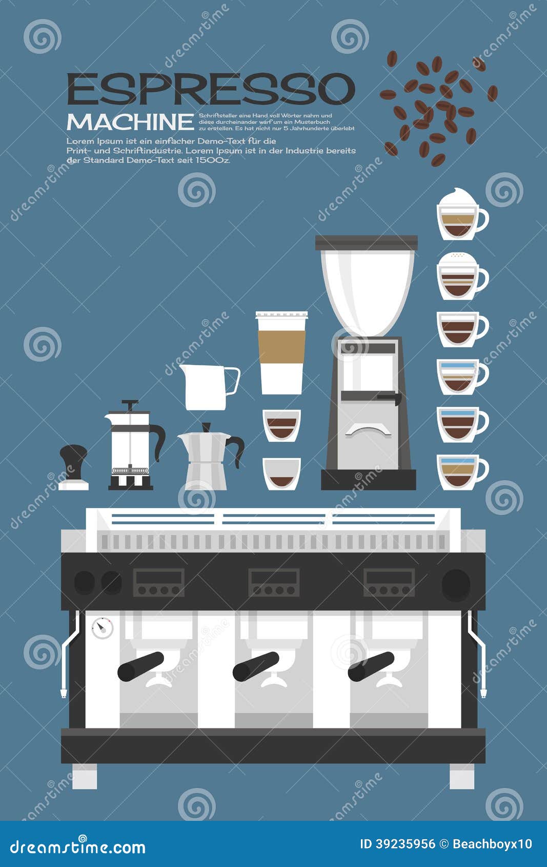 Coffee Machine - Accessories Icons Stock Vector - Illustration of ...