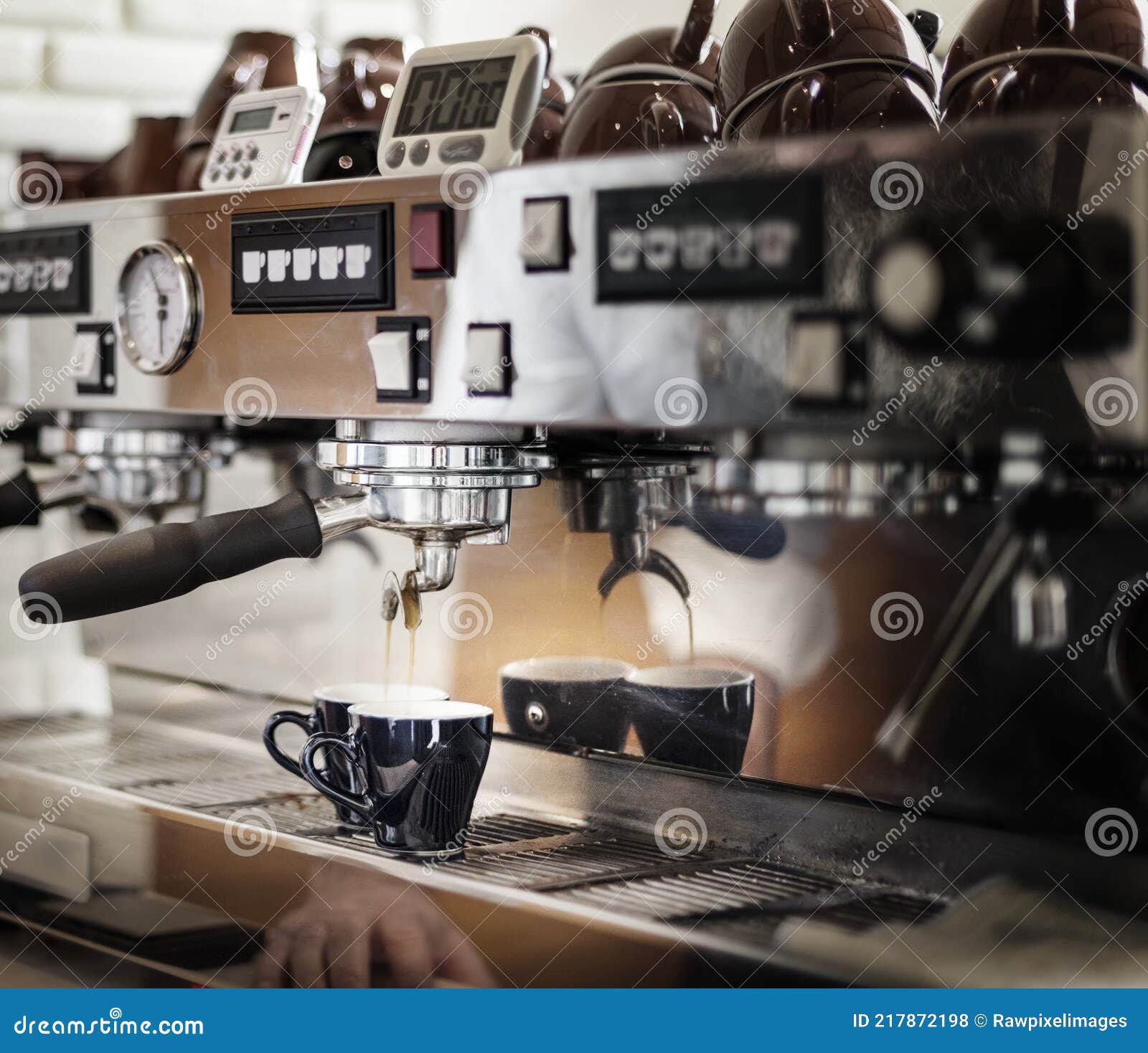 A coffee machine stock photo. Image of employee, city - 217872198
