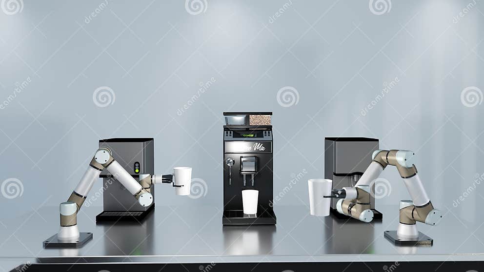Coffee Machine Concept Automatic Stock Illustration - Illustration of ...