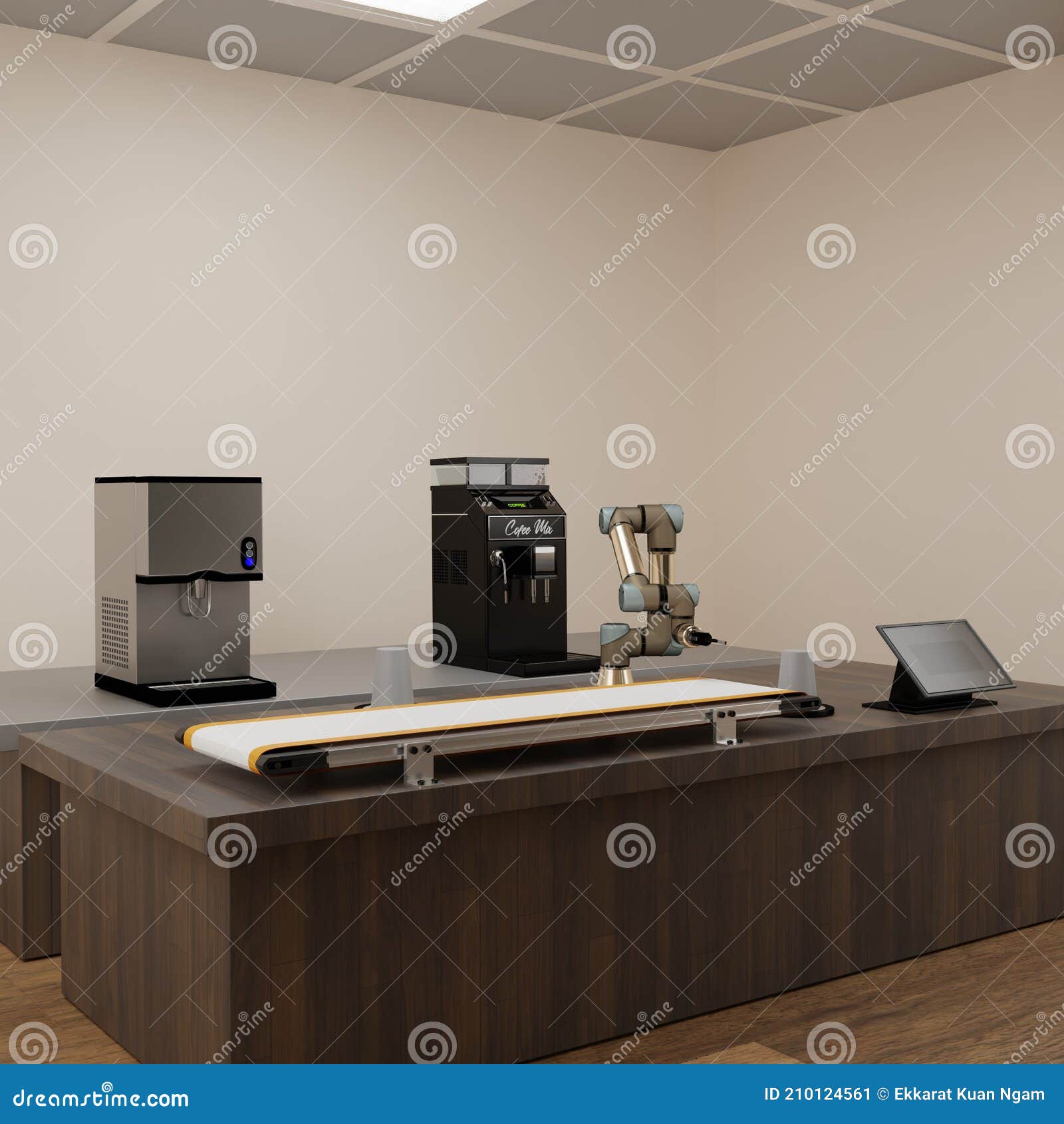 Coffee machine concept stock illustration. Illustration of food - 210124561