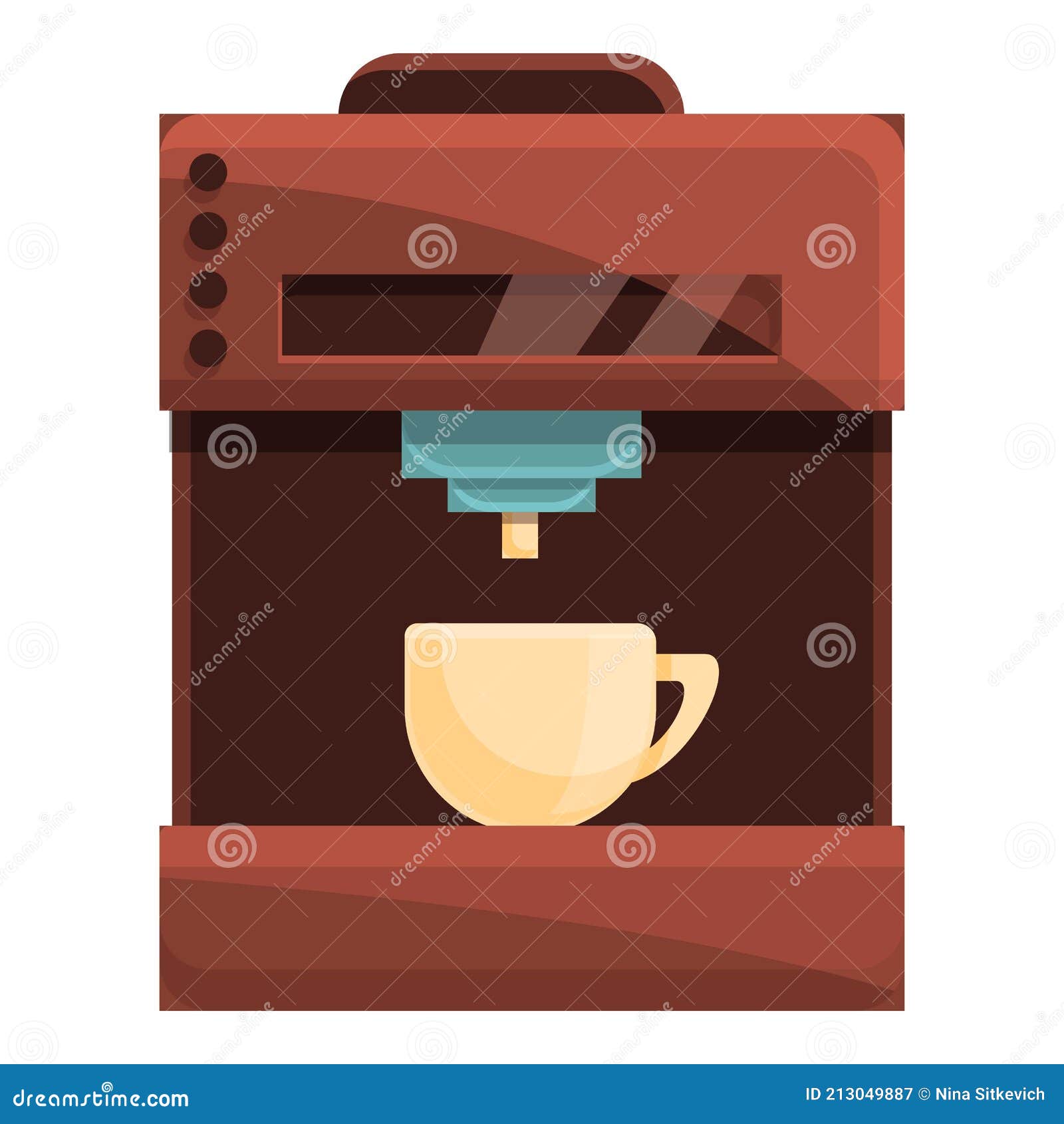 Coffee Machine Icon, Cartoon Style Stock Vector - Illustration of ...