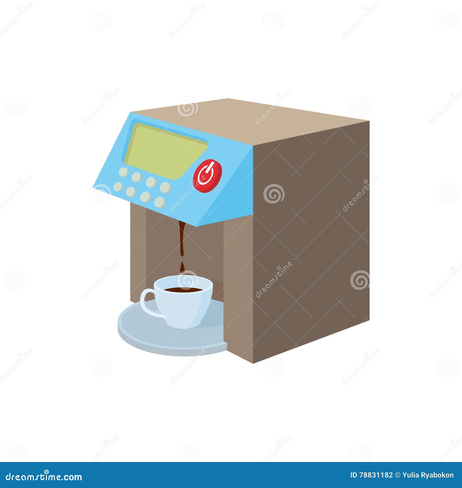 Coffee Machine Icon, Cartoon Style Stock Vector - Illustration of ...