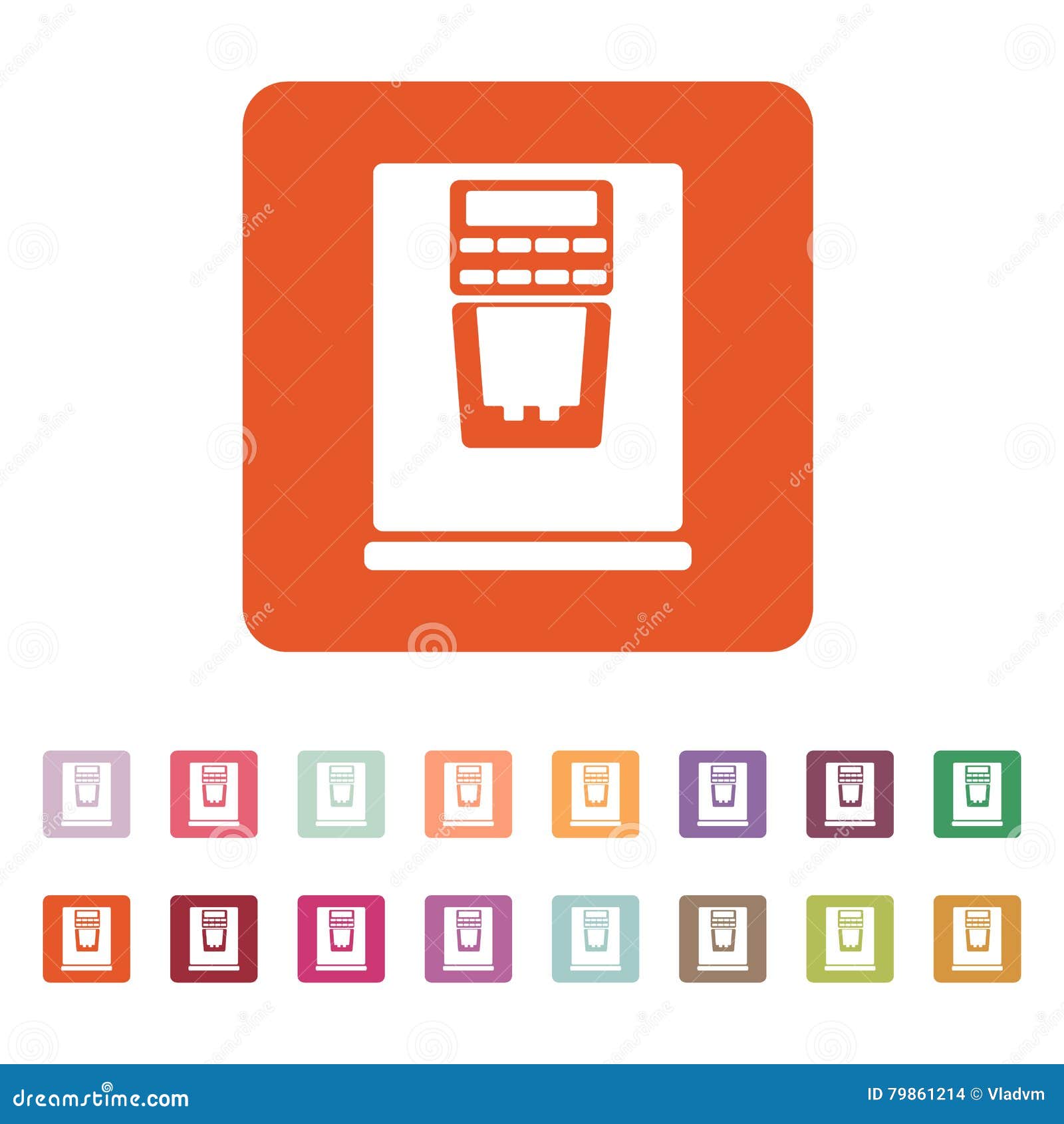 The Coffee Machine Icon. Espresso and Latte Symbol Stock Vector ...
