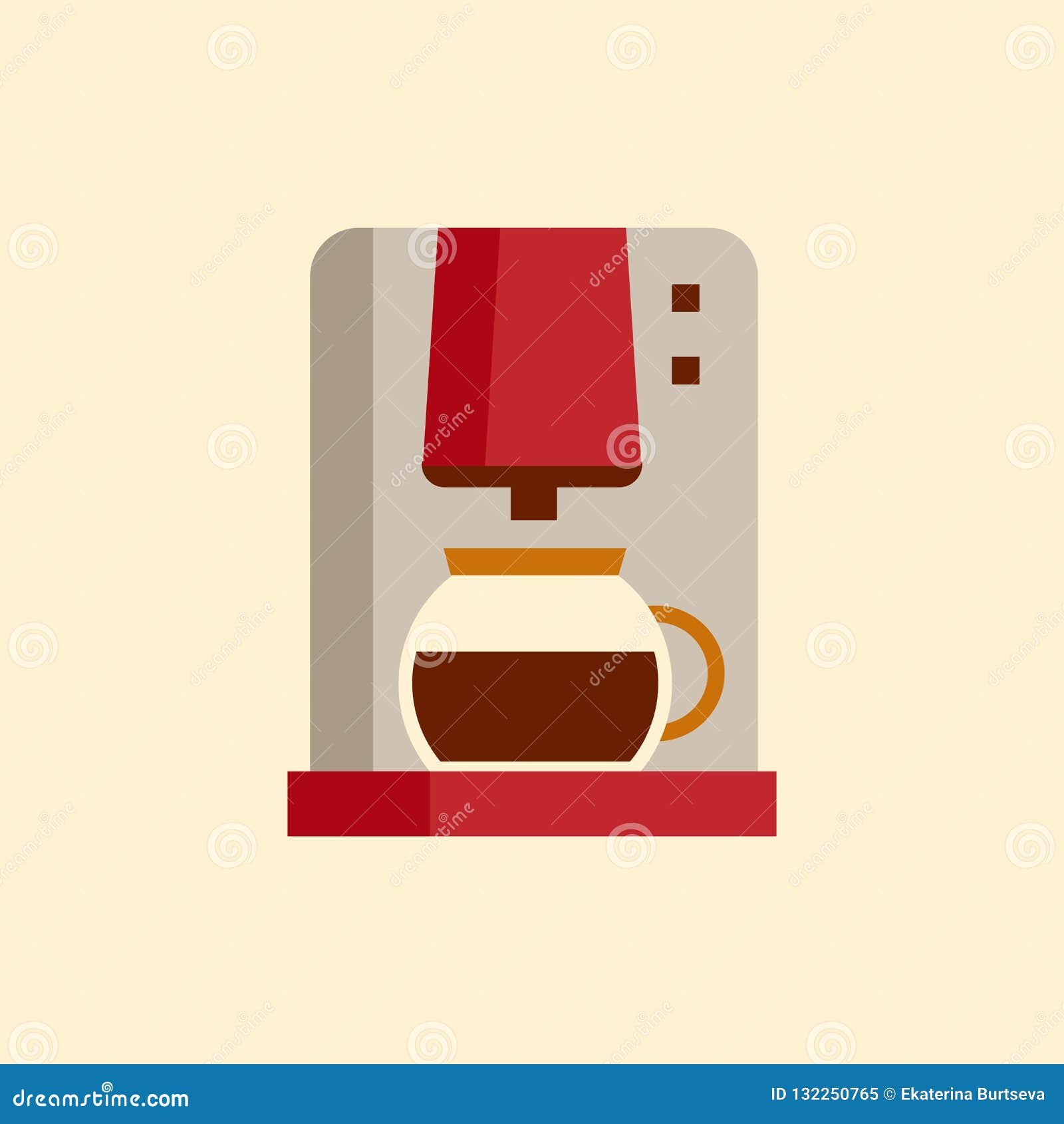 Coffee Machine Icon, Flat Style Modern Design Stock Vector ...