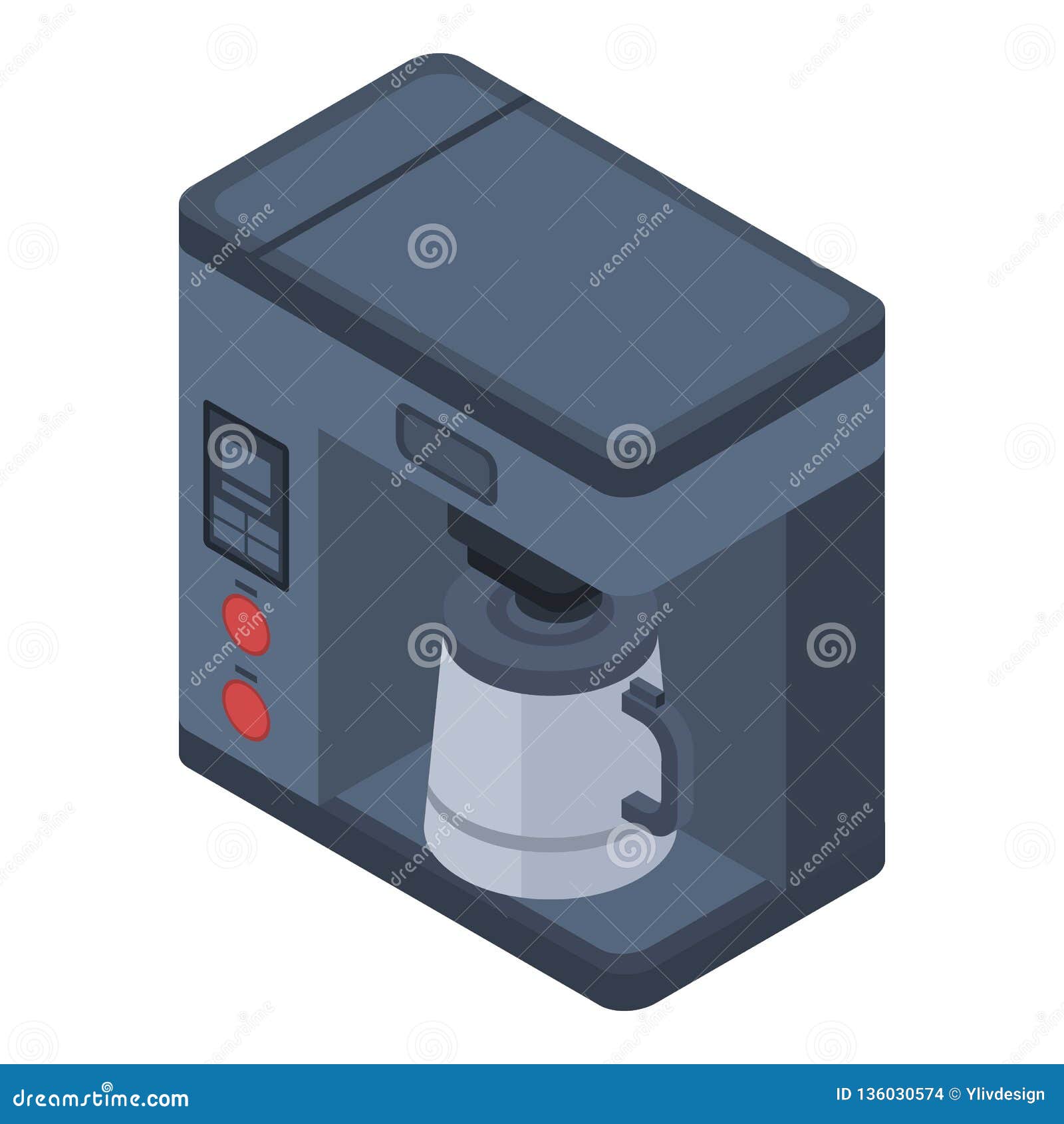 Coffee Machine Icon, Isometric Style Stock Vector - Illustration of ...