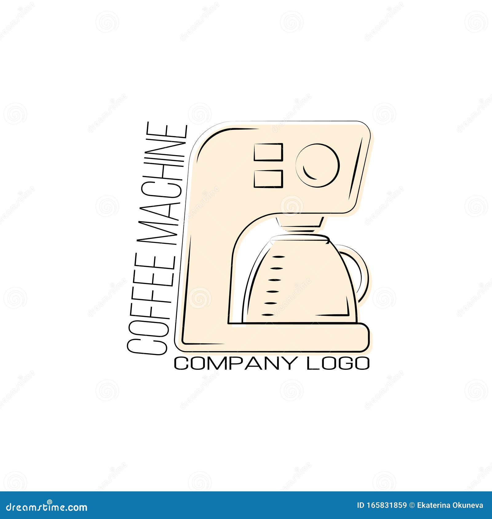 Coffee Machine Icon. Kitchen Electric Stationary Coffee Machine with ...