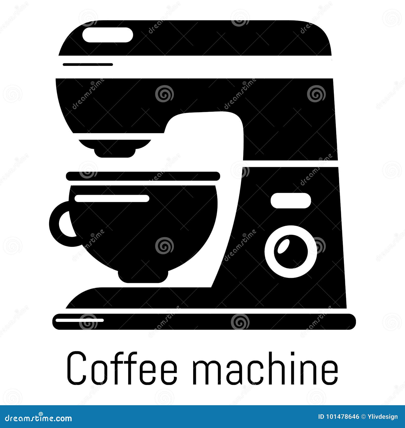 Coffee Machine Icon, Simple Black Style Stock Vector - Illustration of ...