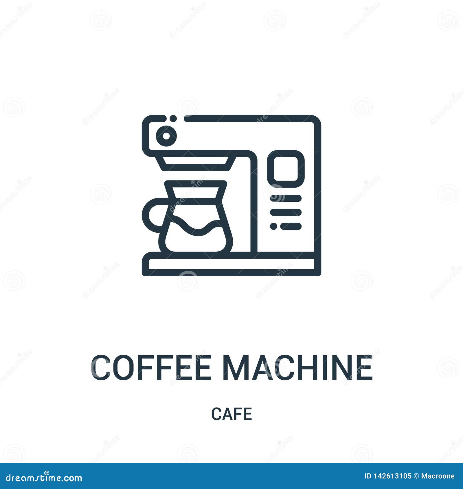 Coffee Machine Icon Vector from Cafe Collection. Thin Line Coffee ...