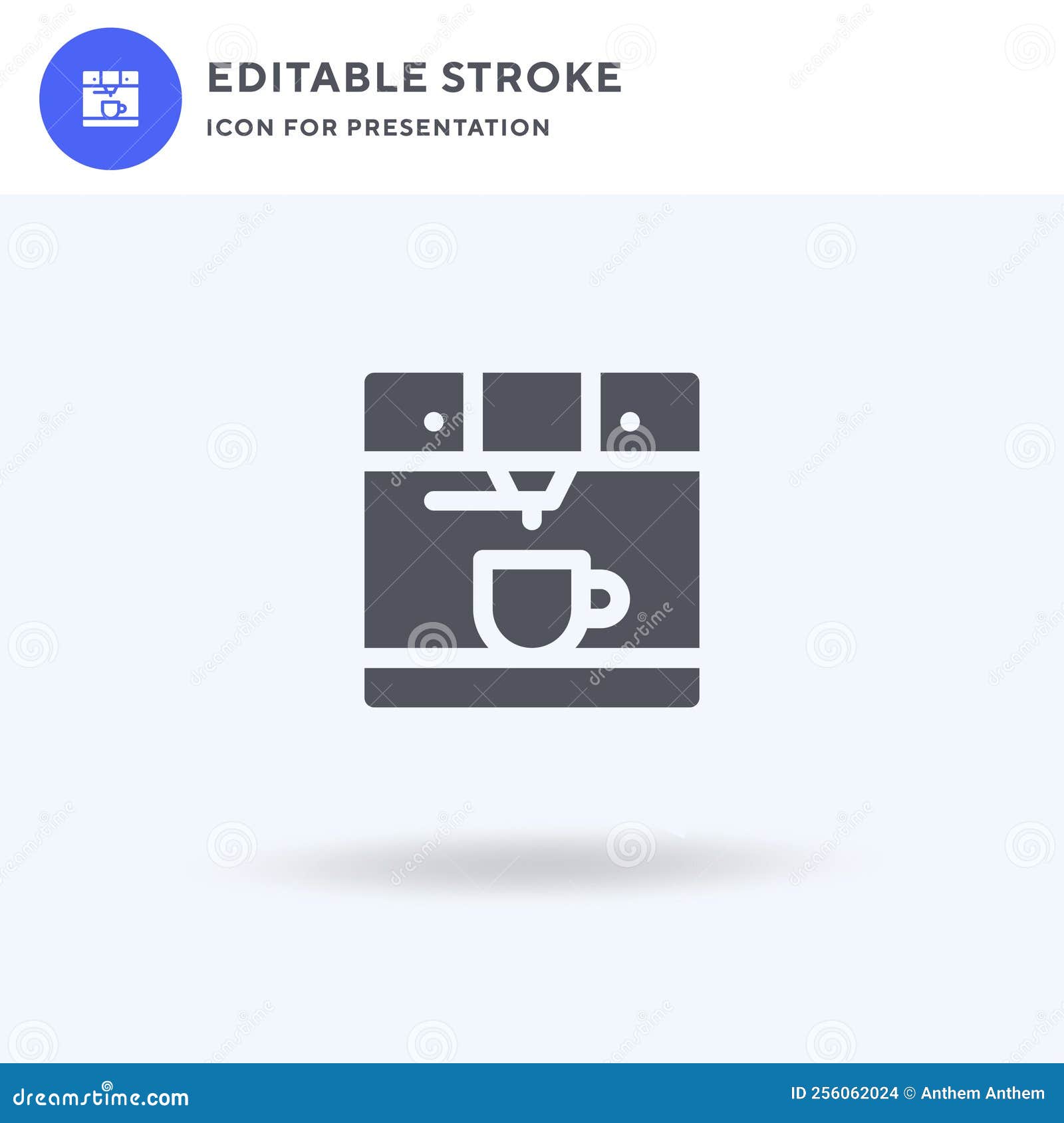 Coffee Machine Icon Vector, Filled Flat Sign, Solid Pictogram Isolated ...