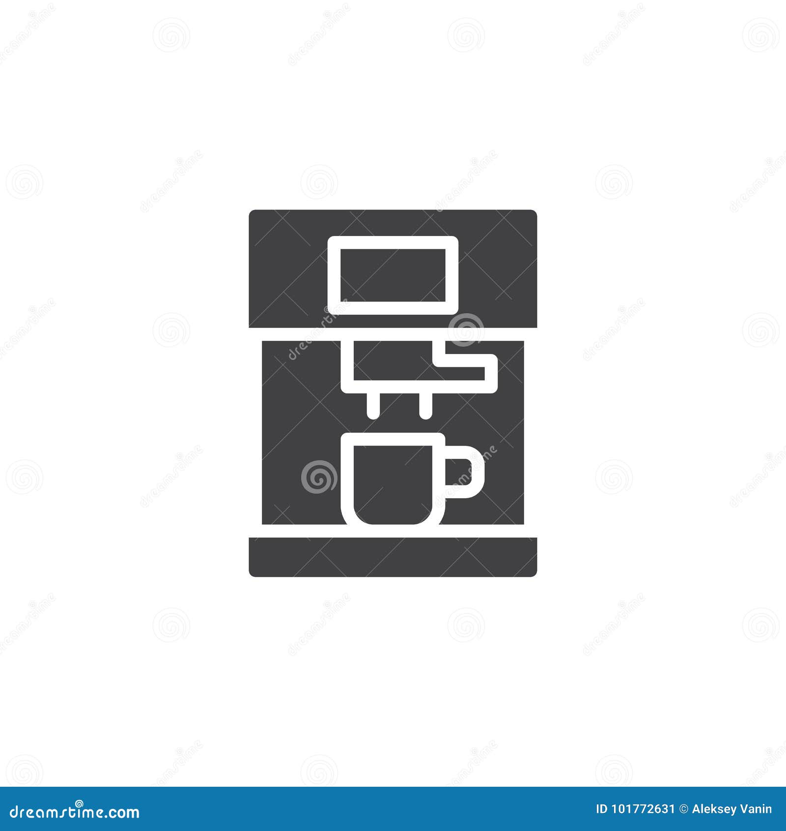 Coffee machine icon vector stock vector. Illustration of latte - 101772631