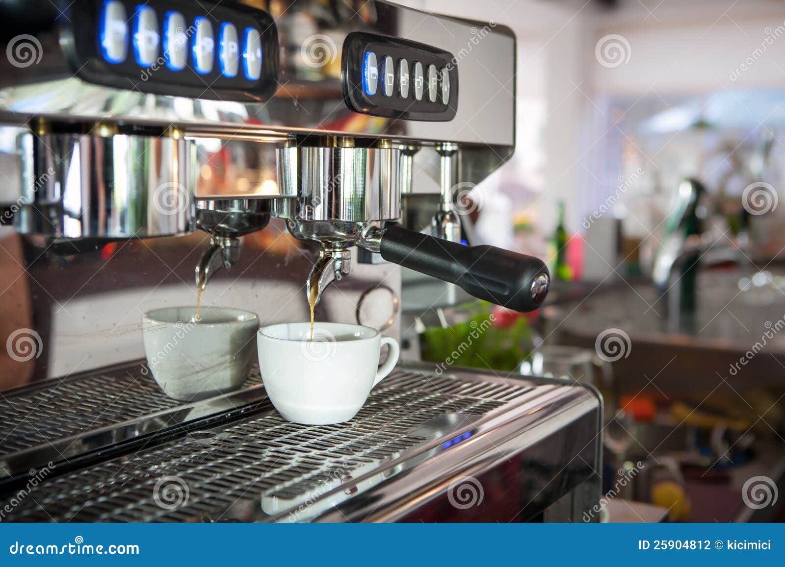 Coffee Machine in the Interior of the Cafe Stock Photo - Image of white ...