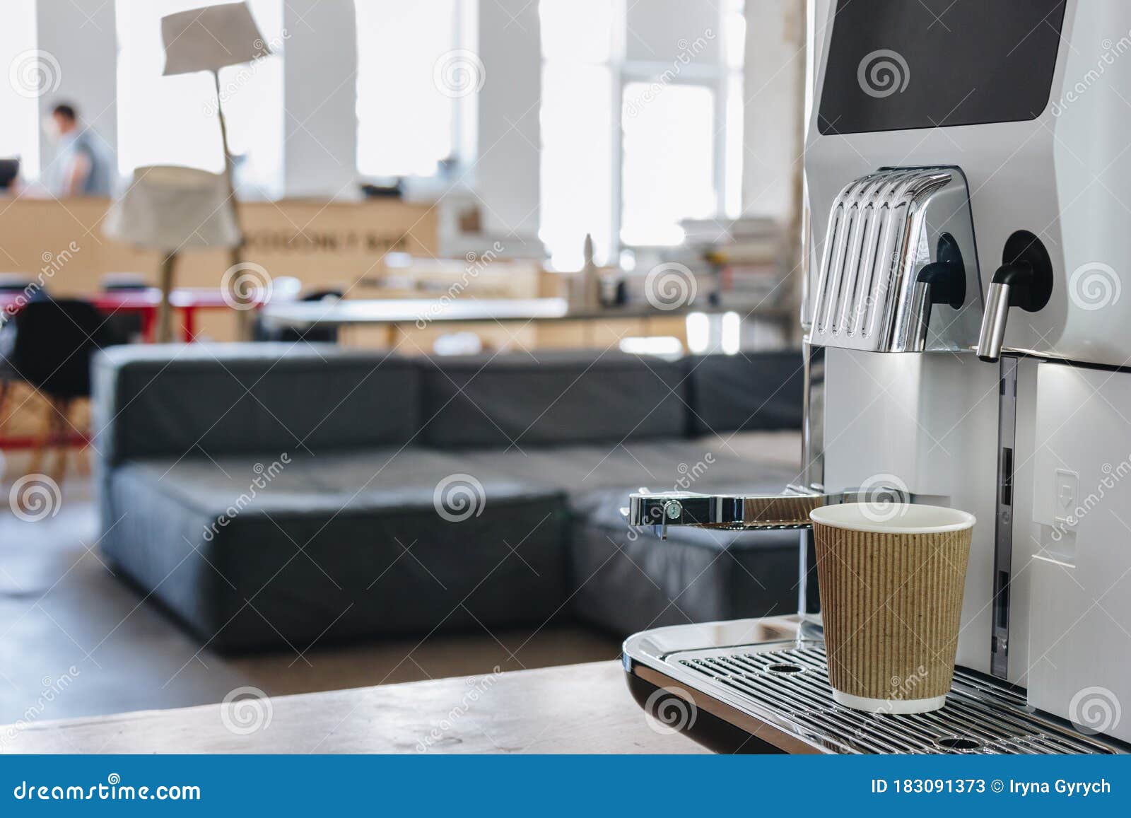 Coffee Machine in the Loft Office Stock Image - Image of coffee, home ...