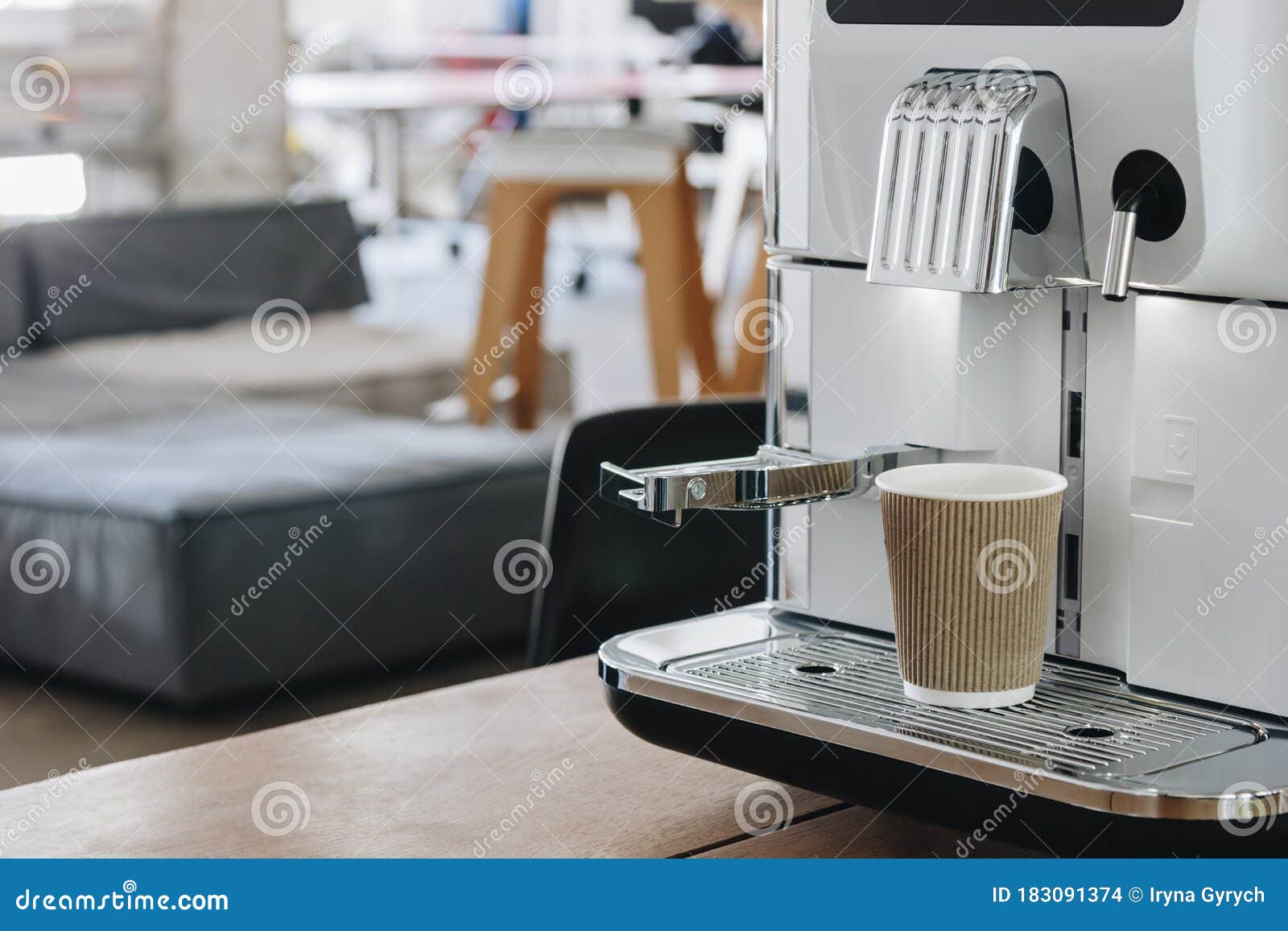 Coffee Machine in the Loft Office Stock Photo - Image of luxury, break ...