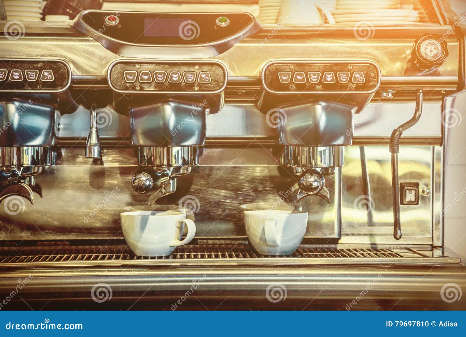 Coffee machine stock photo. Image of aromatic, beans - 79697810