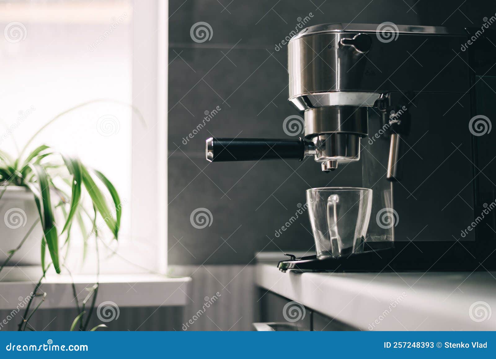 Coffee Machine with Portafilter for Making Homemade Aromatic Coffee ...