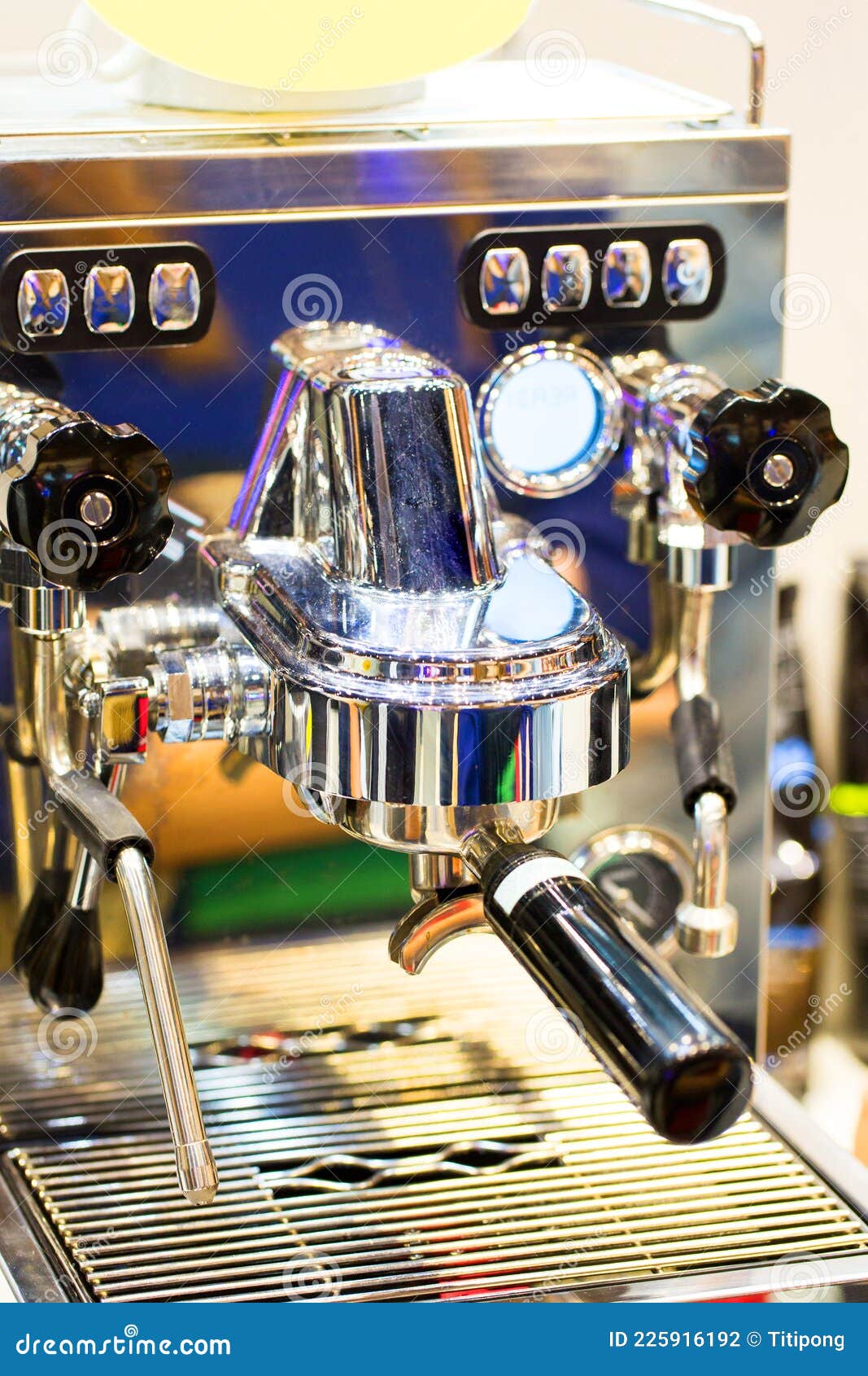 Coffee Machine Ready To Use Stock Photo - Image of coffee, mill: 225916192